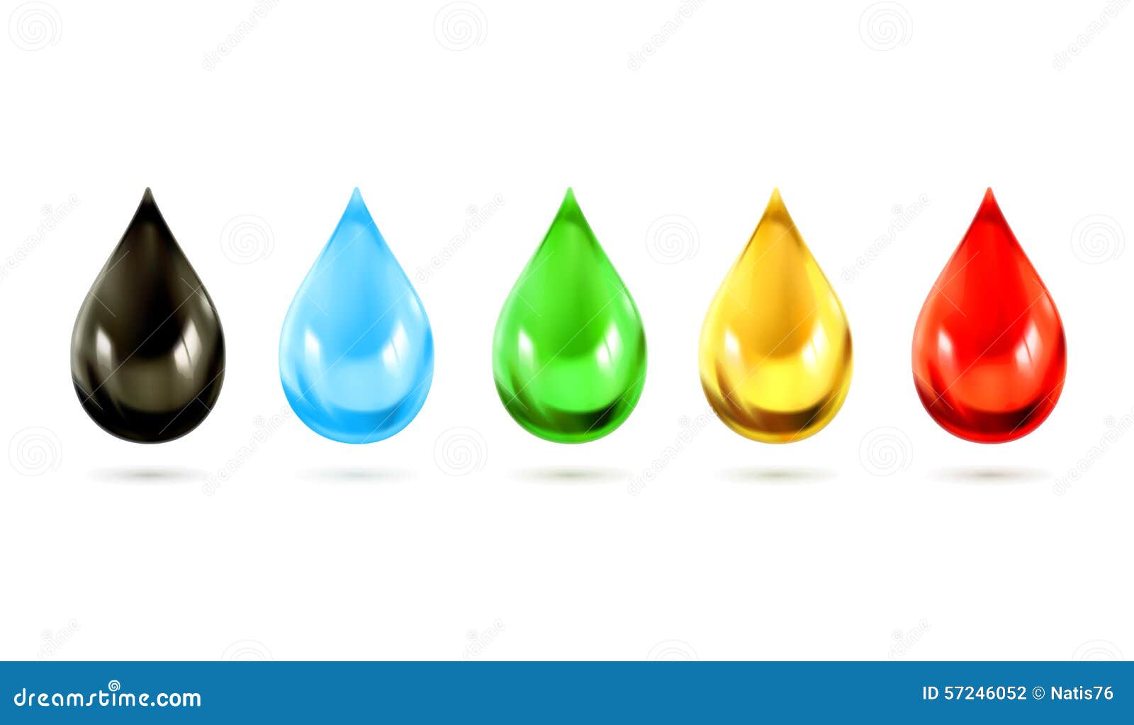 Multicolored Droplets Vector Icons Stock Vector - Illustration of black ...
