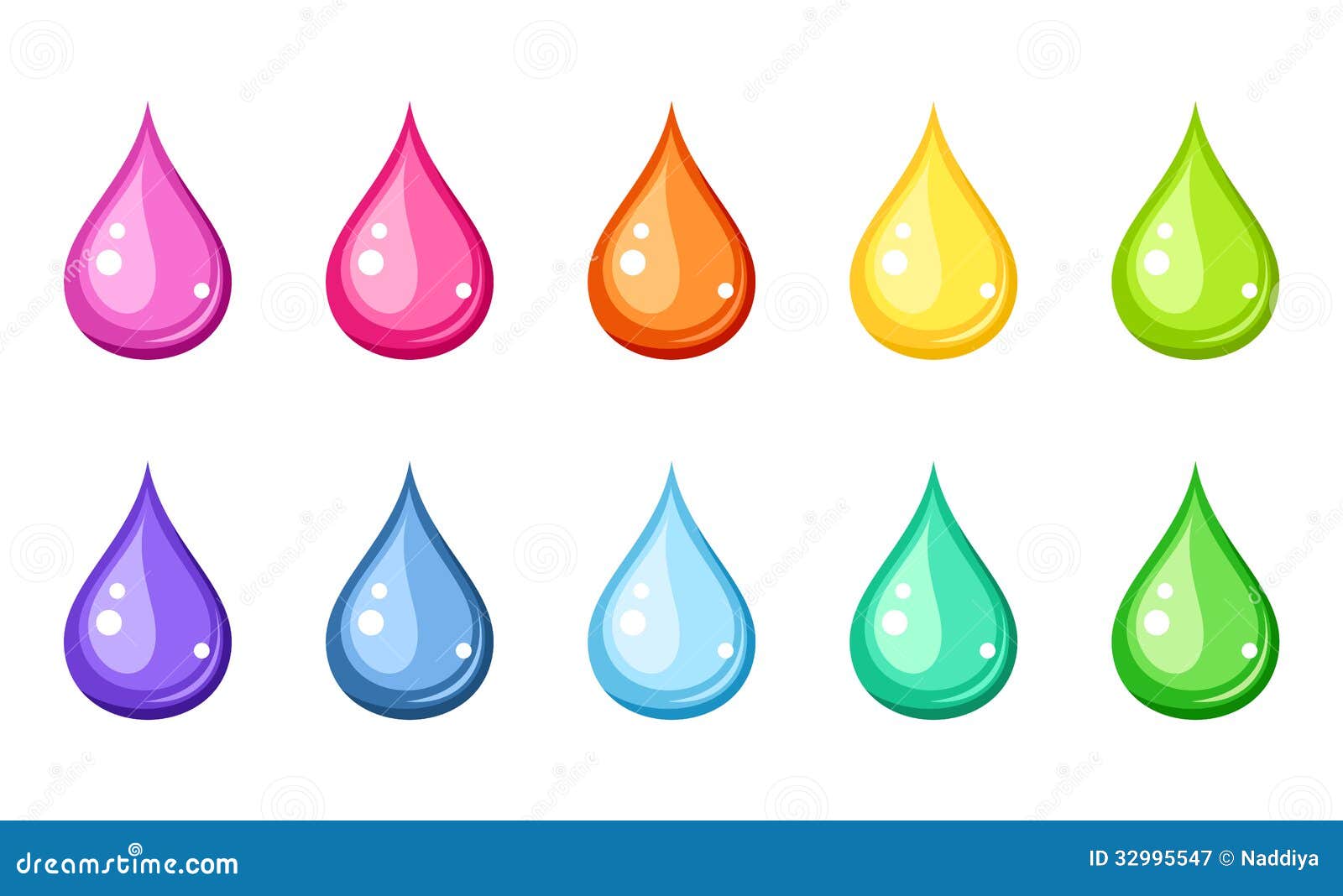 Multicolored drops. stock vector. Illustration of design - 32995547