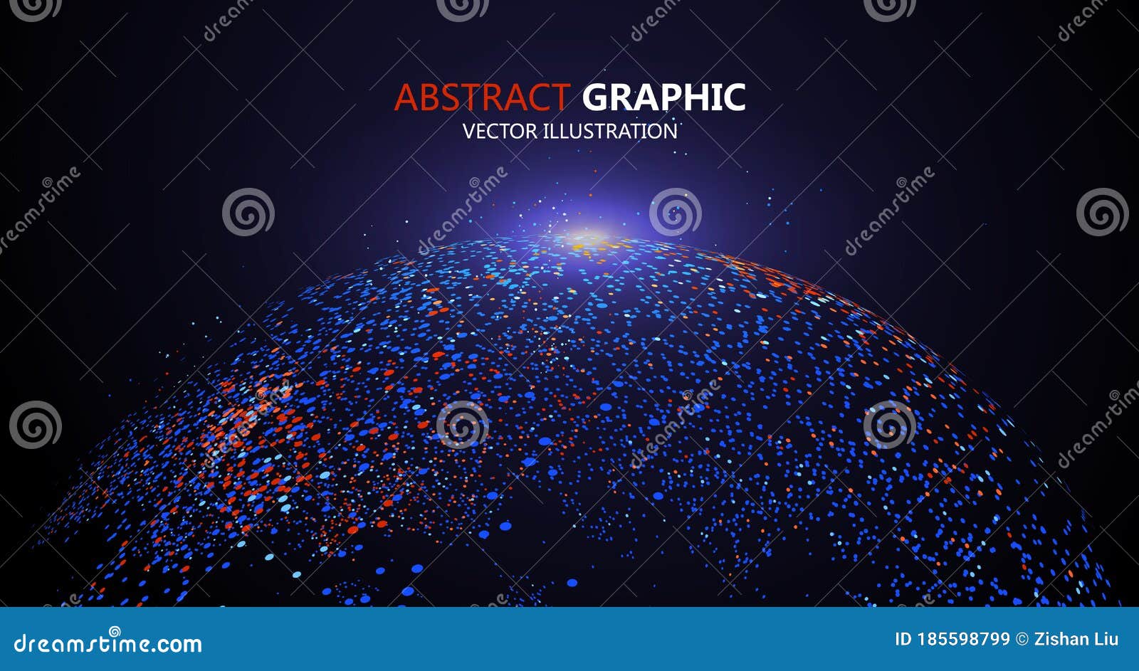 Multicolored Earth Composed of Colorful Particles, Vector Illustration ...