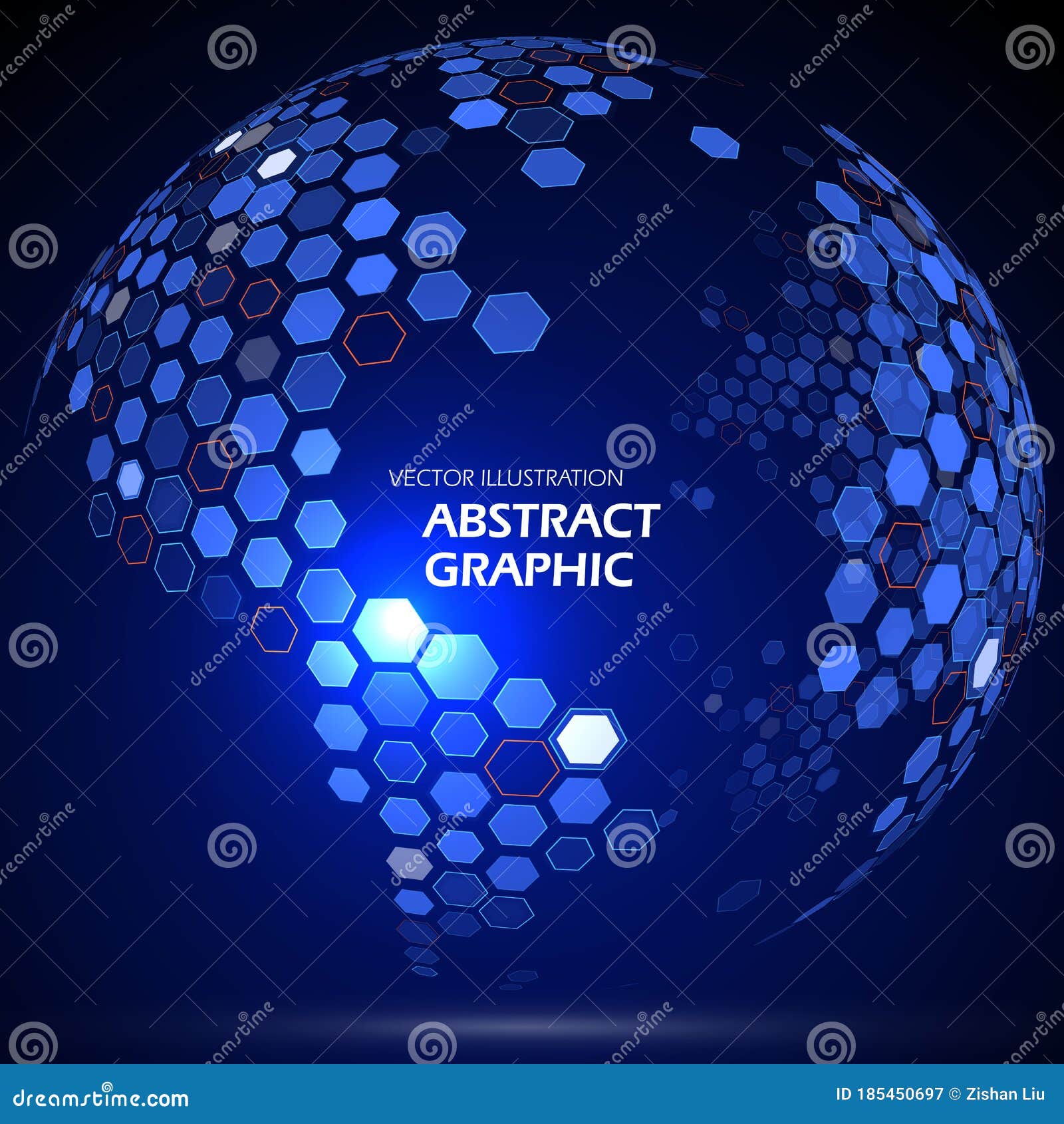 Multicolored Earth Composed of Hexagon. Stock Vector - Illustration of ...