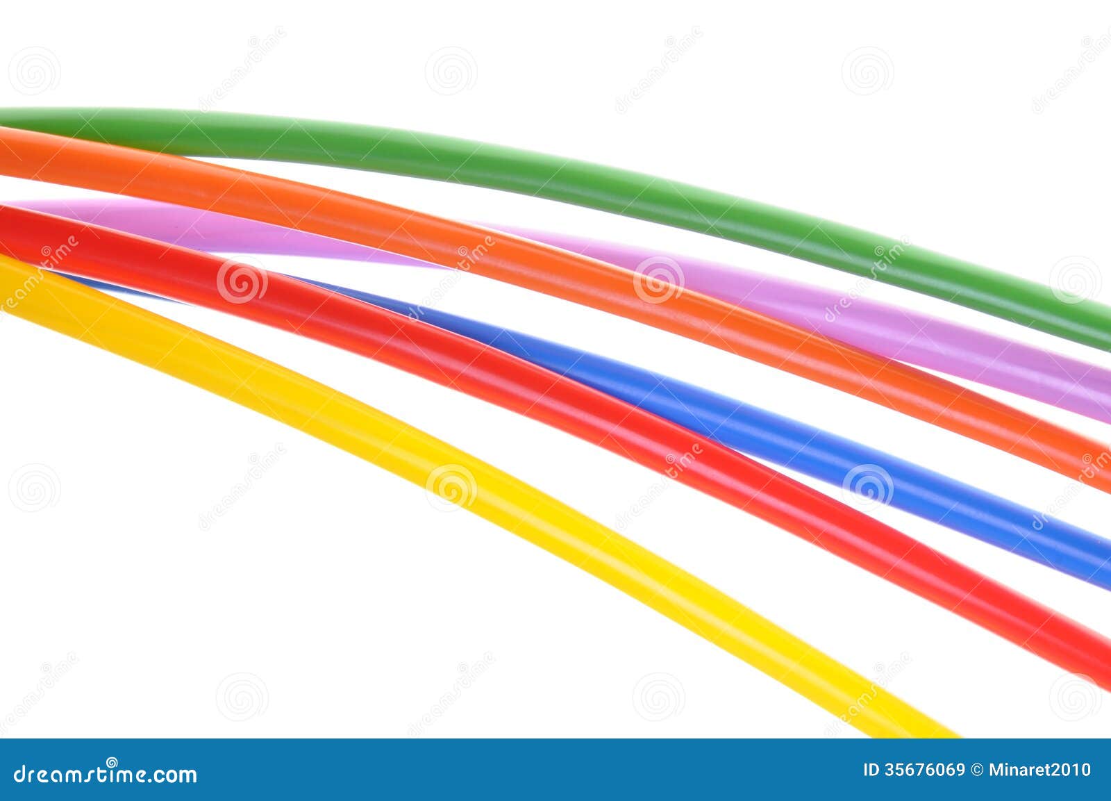 Multicolored Electric Cables Stock Image - Image of line, isolation ...