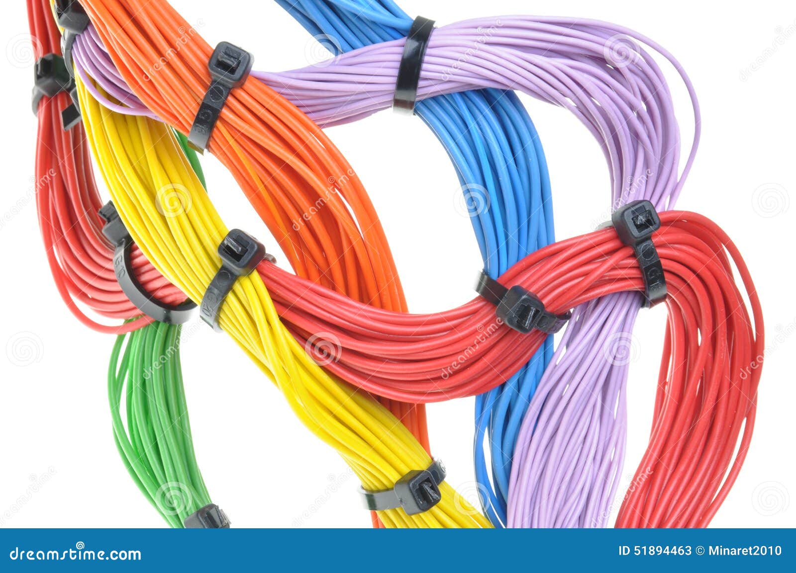 Multicolored Electrical Cables Stock Image - Image of cord, internet ...