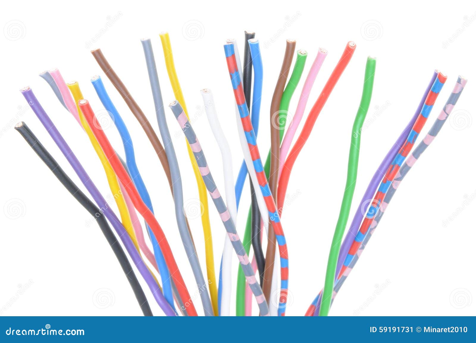 Multicolored Electrical Cables Stock Image - Image of network, macro ...