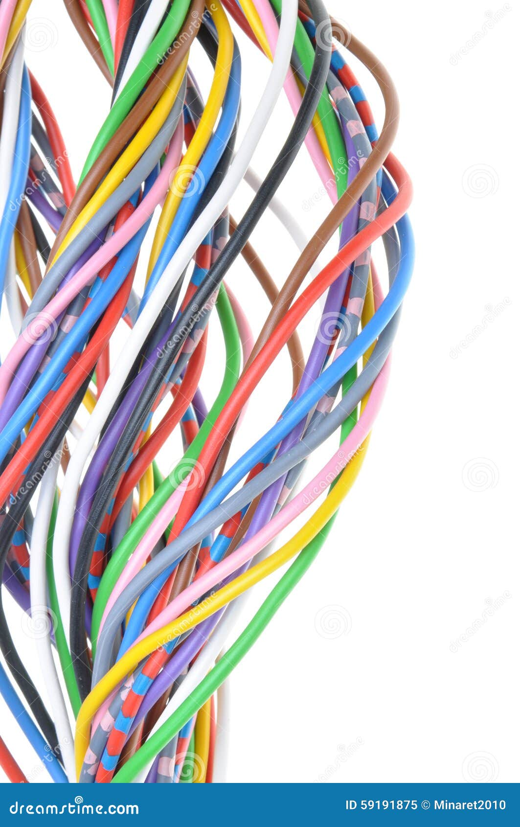 Multicolored Electrical Cables Stock Image - Image of electricity ...