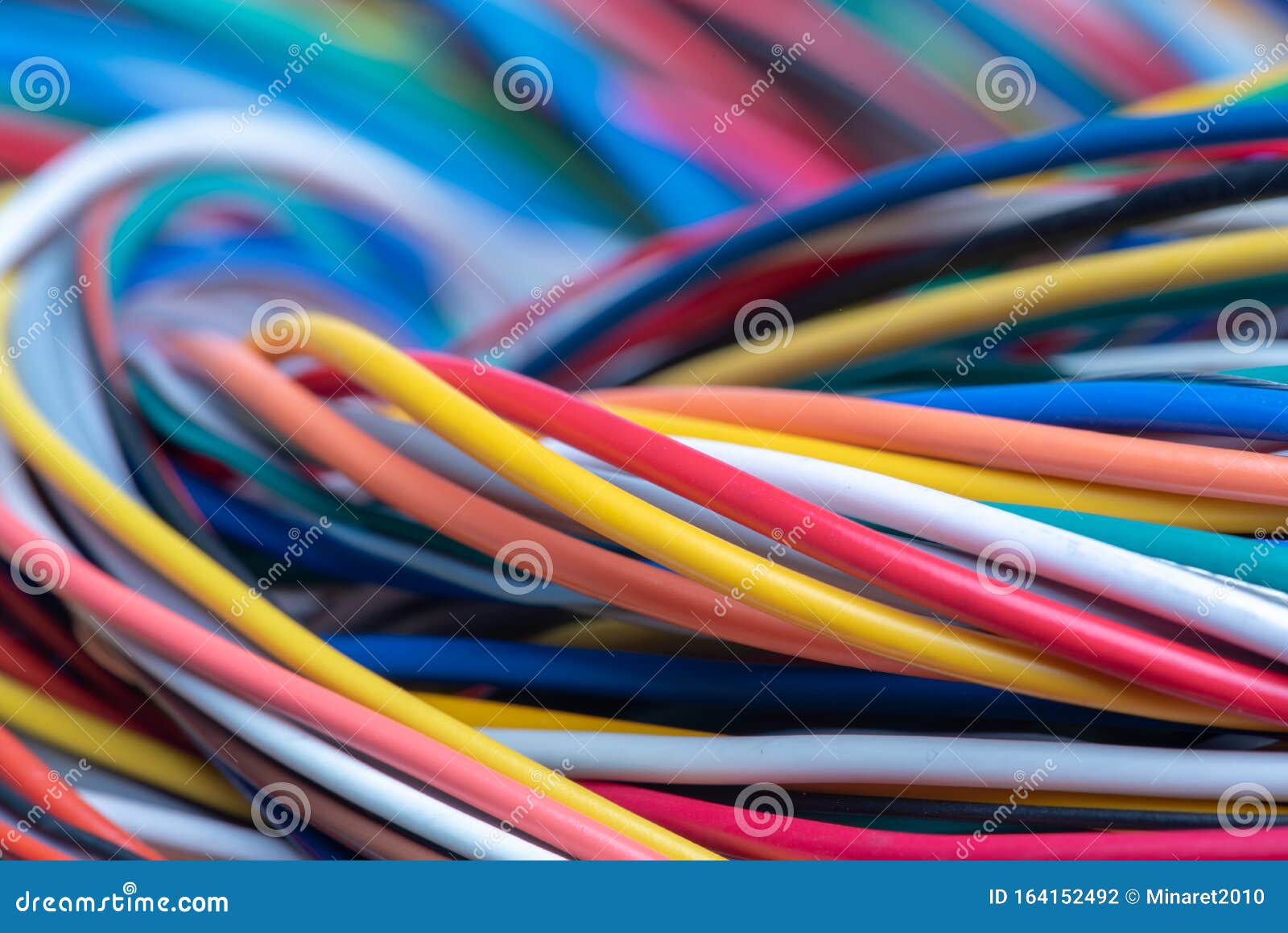 Multicolored Electrical Computer Cable Stock Photo - Image of ...