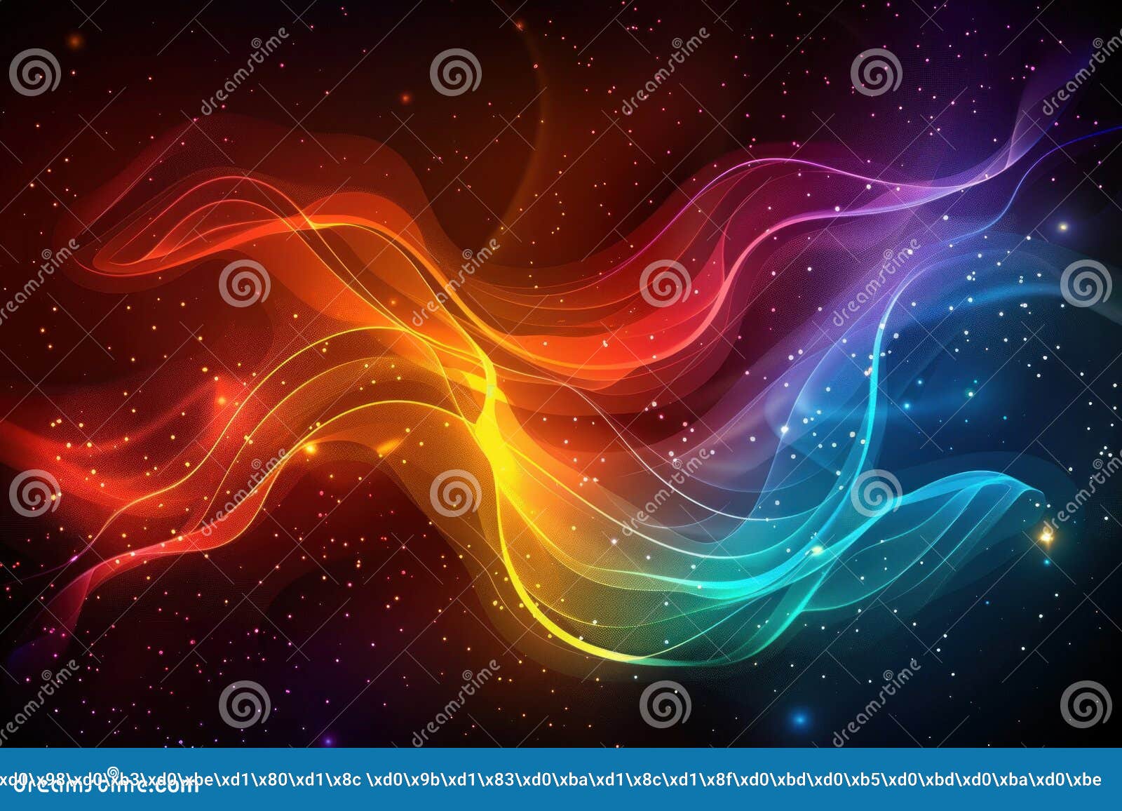 Multicolored Energy Flow Background Design Stock Illustration ...
