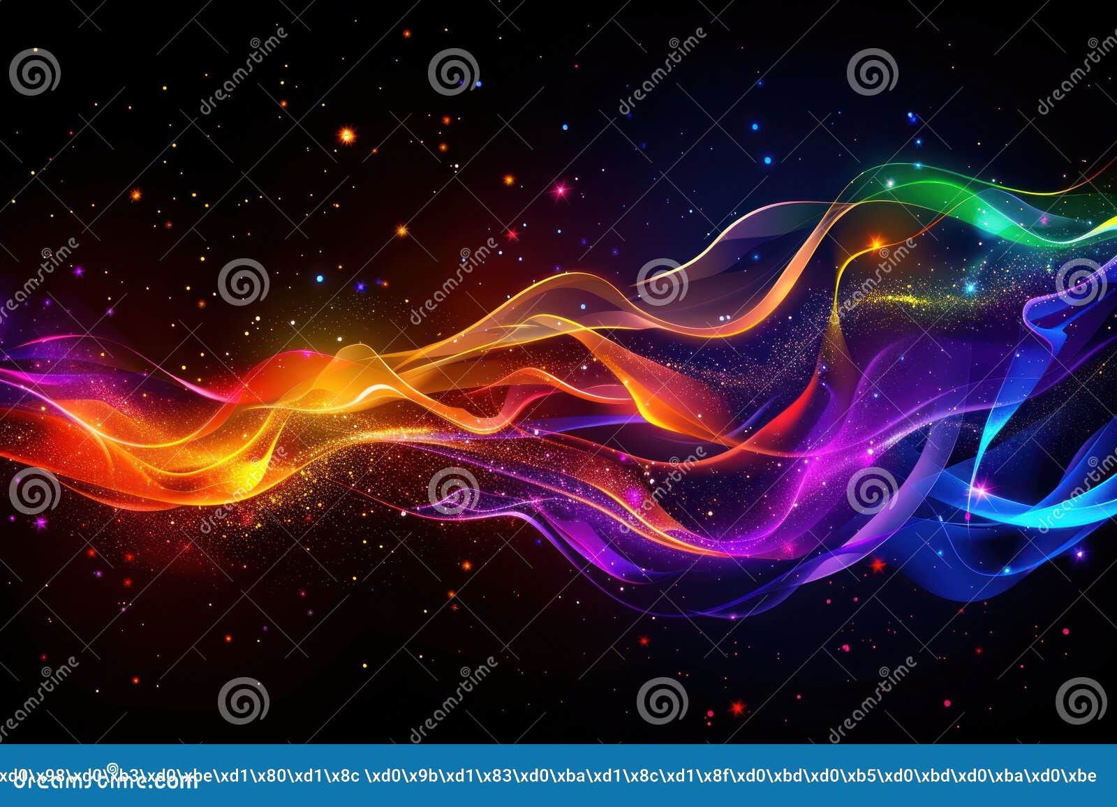 Multicolored Energy Flow Background Design Stock Illustration ...