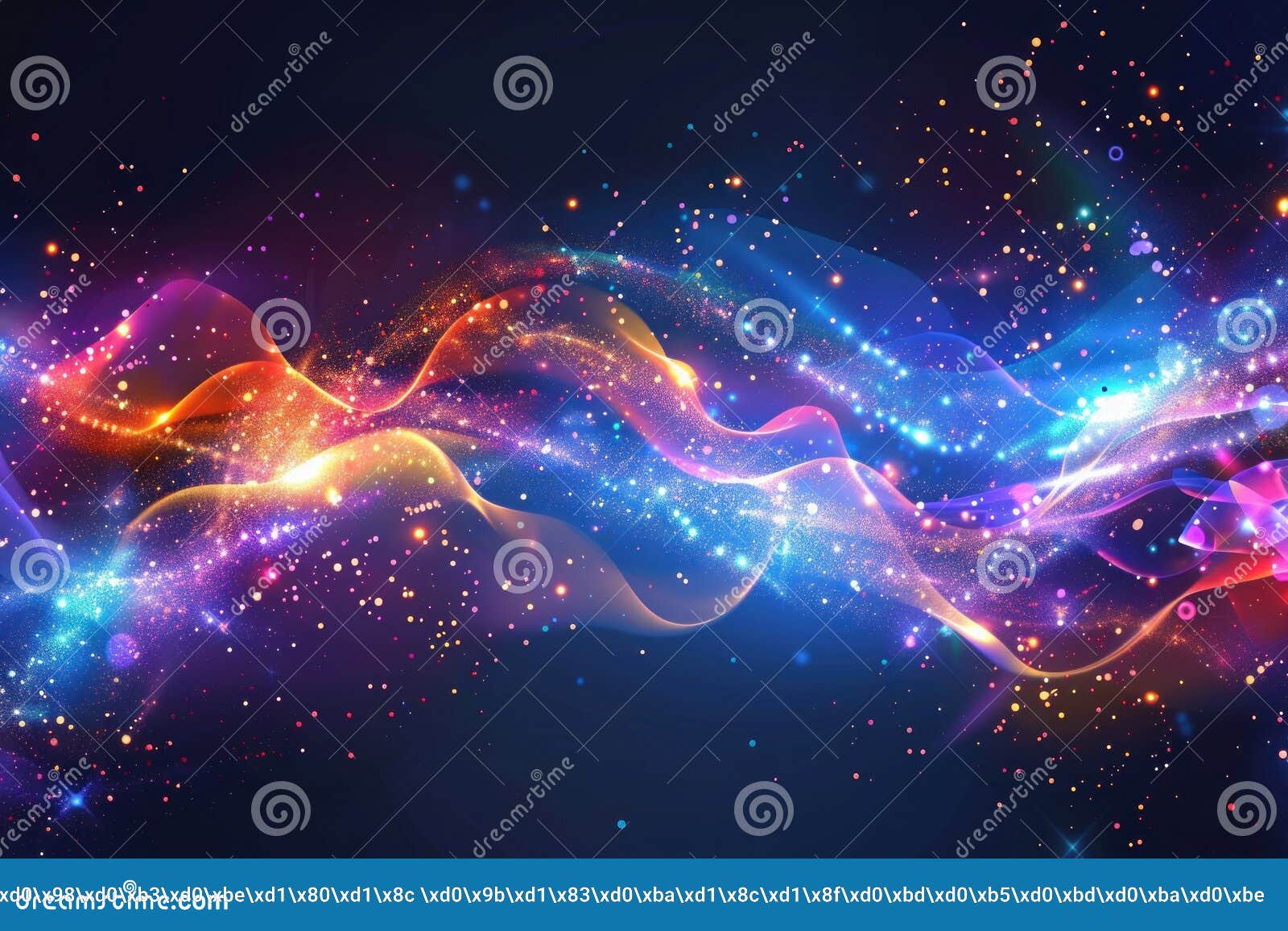 Multicolored Energy Flow Background Design Stock Image - Image of magic ...