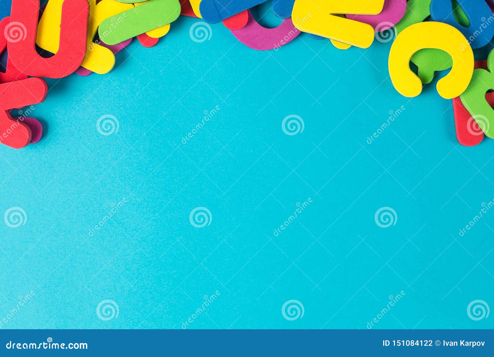 Multicolored English Letter Random Order Flat Lay Stock Photo - Image ...