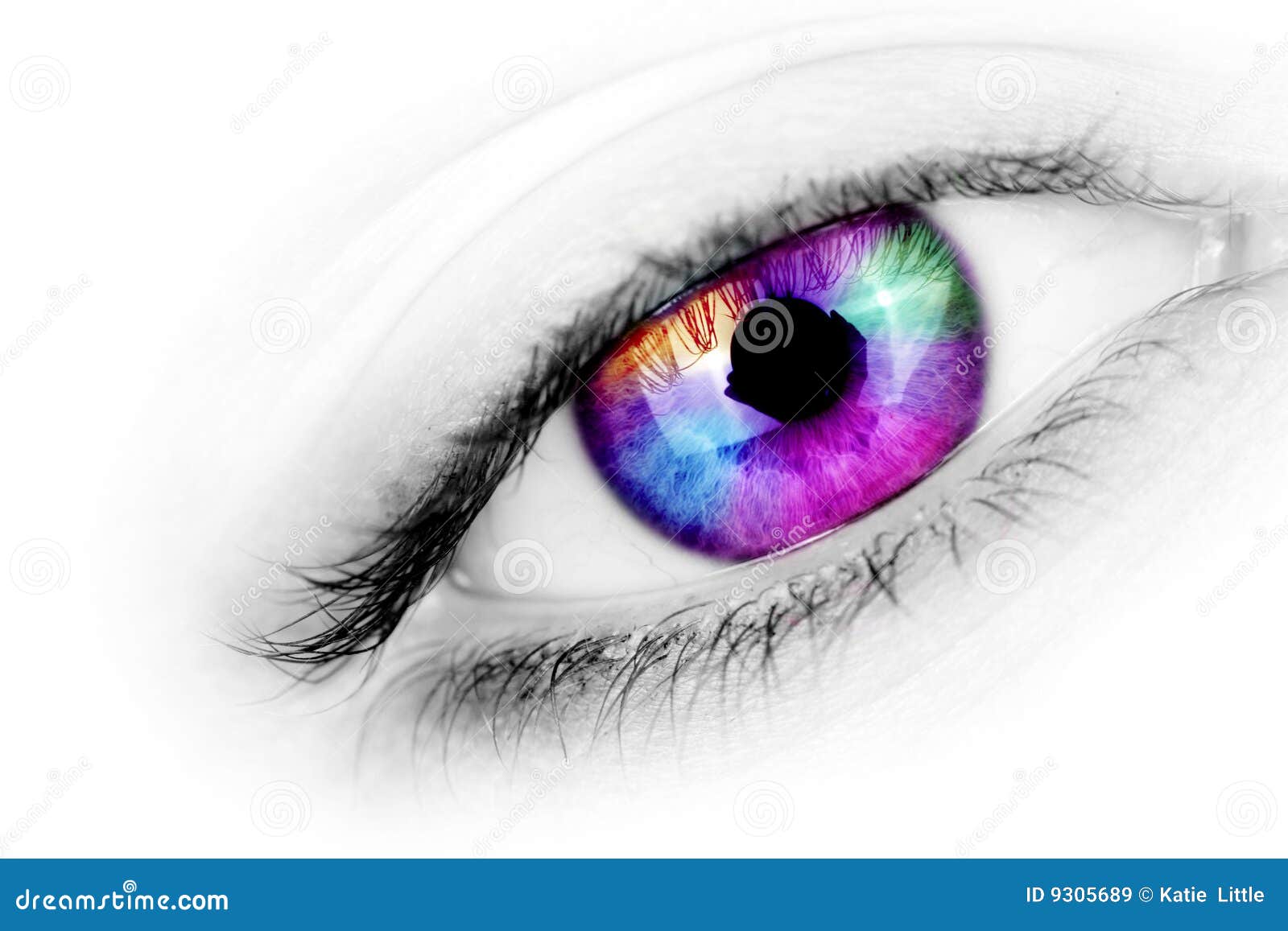 Multicolored eye stock image. Image of eyes, selective - 9305689