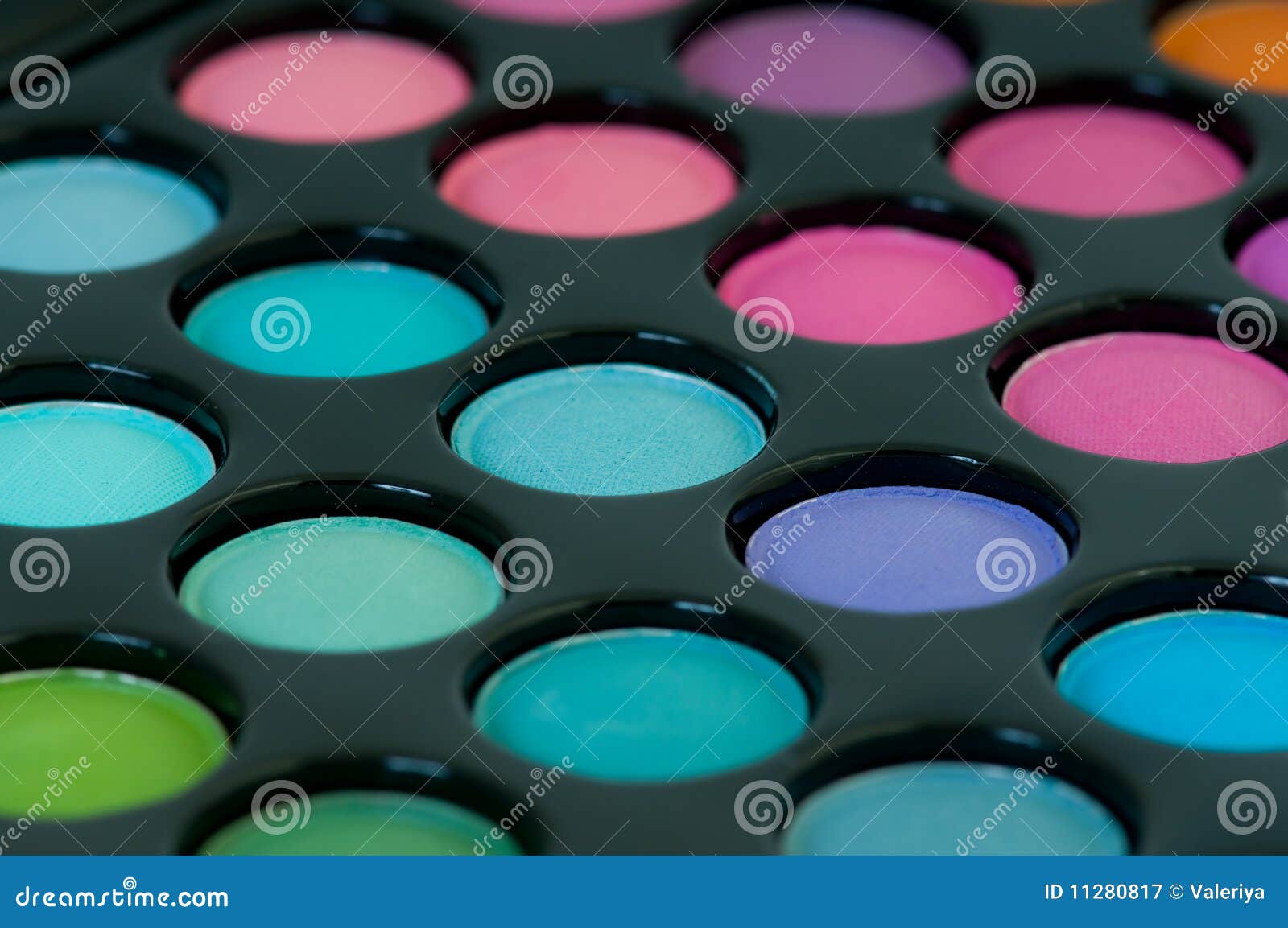 Multicolored eye shadows stock image. Image of glamor - 11280817