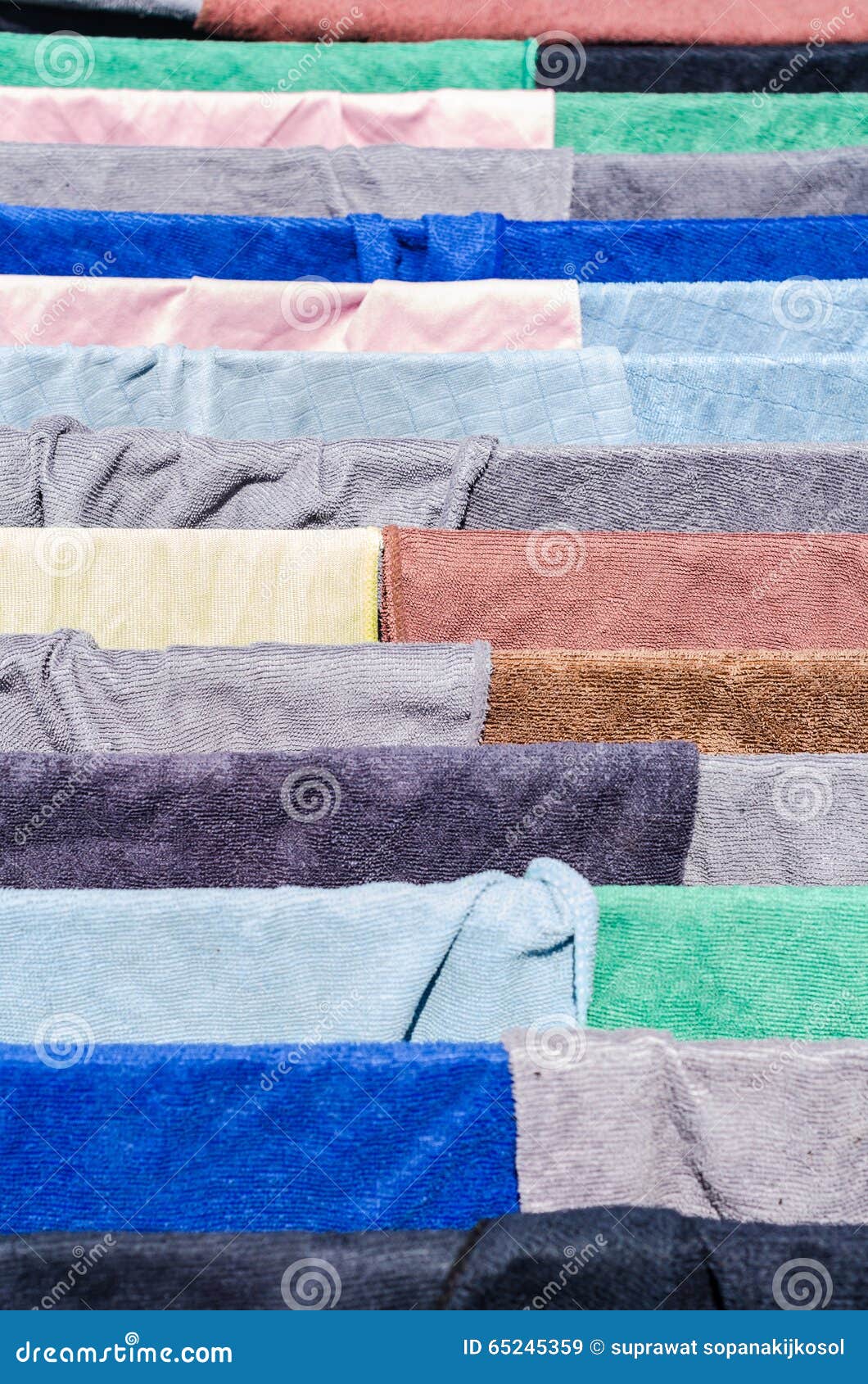 Multicolored Fabric on Drying Stock Image - Image of beautiful, cuzco ...