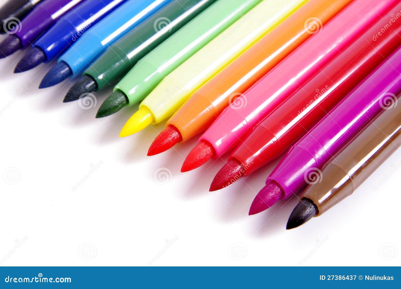 Multicolored Felt Tip Pens stock image. Image of hobby - 27386437