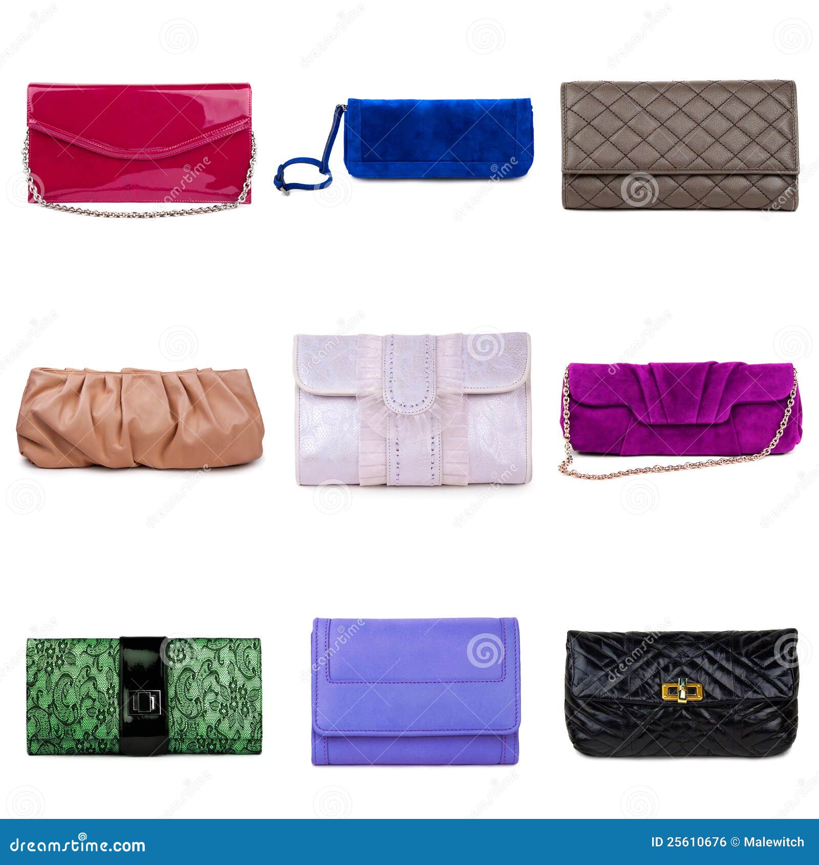 Multicolored Female Purses-5 Stock Photo - Image of decorative, magenta ...