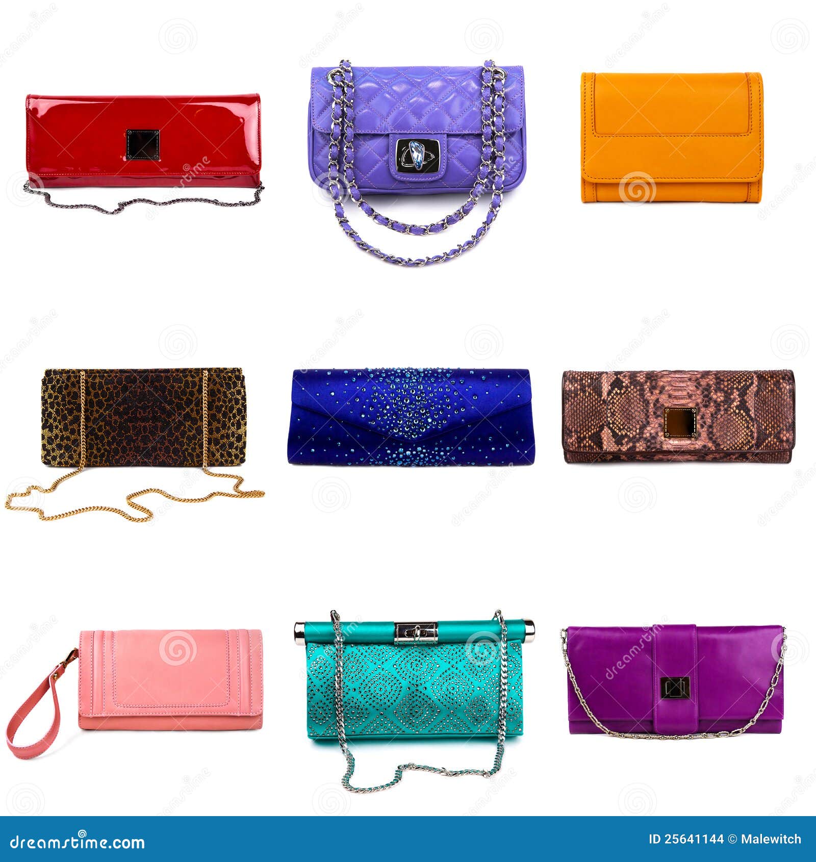 Multicolored Female Purses-6 Stock Photo - Image of leather ...