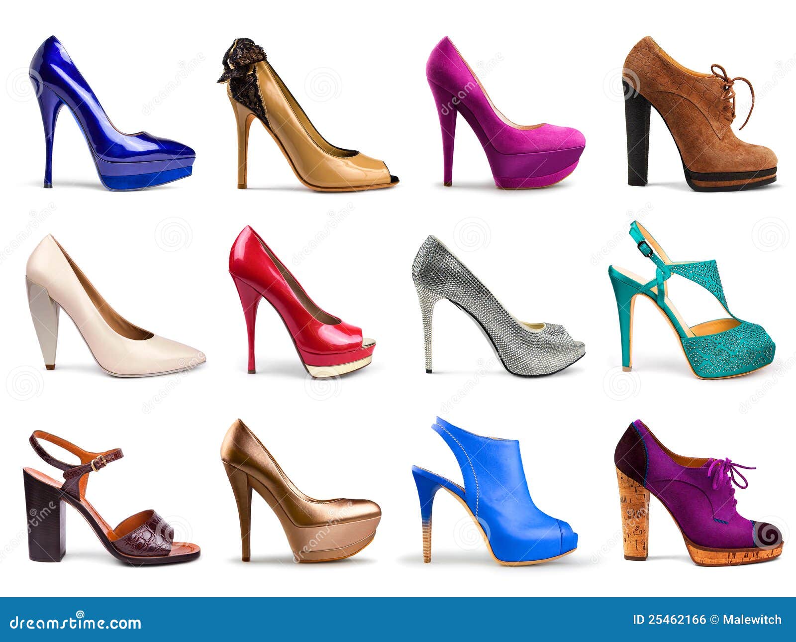 Multicolored female shoes stock photo. Image of contemporary - 25462166