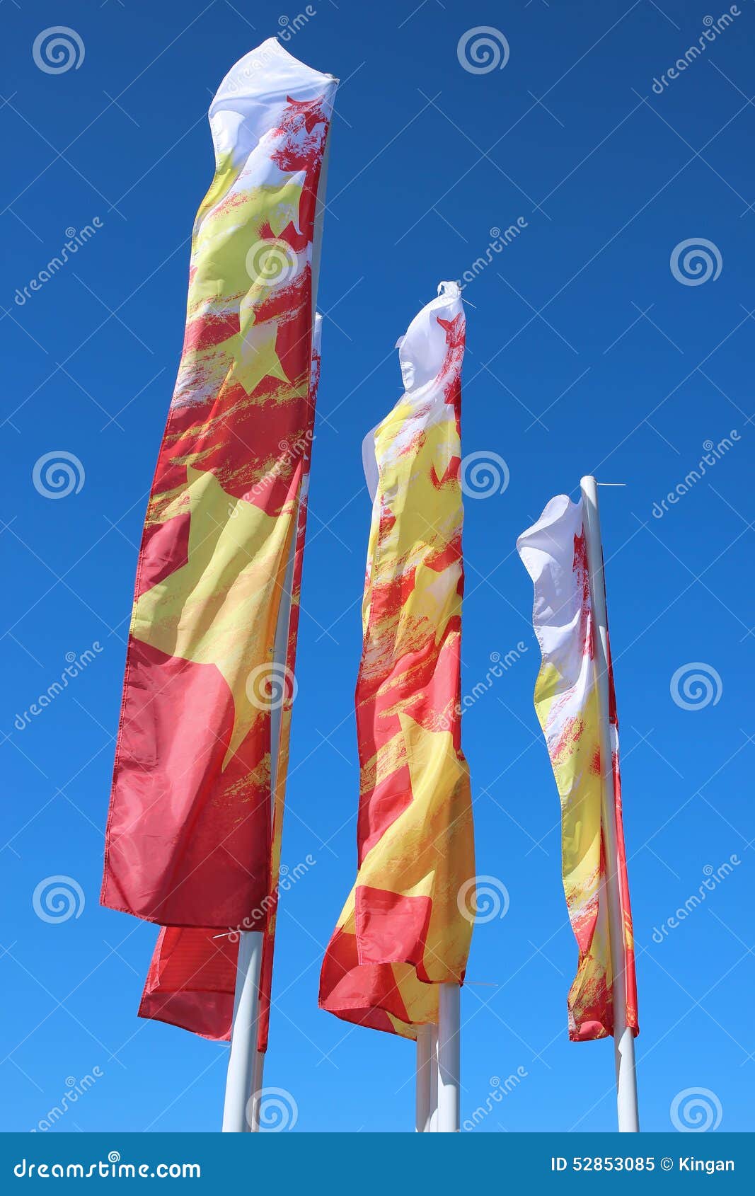 Multicolored Festive Flags during a Holiday Stock Image - Image of ...