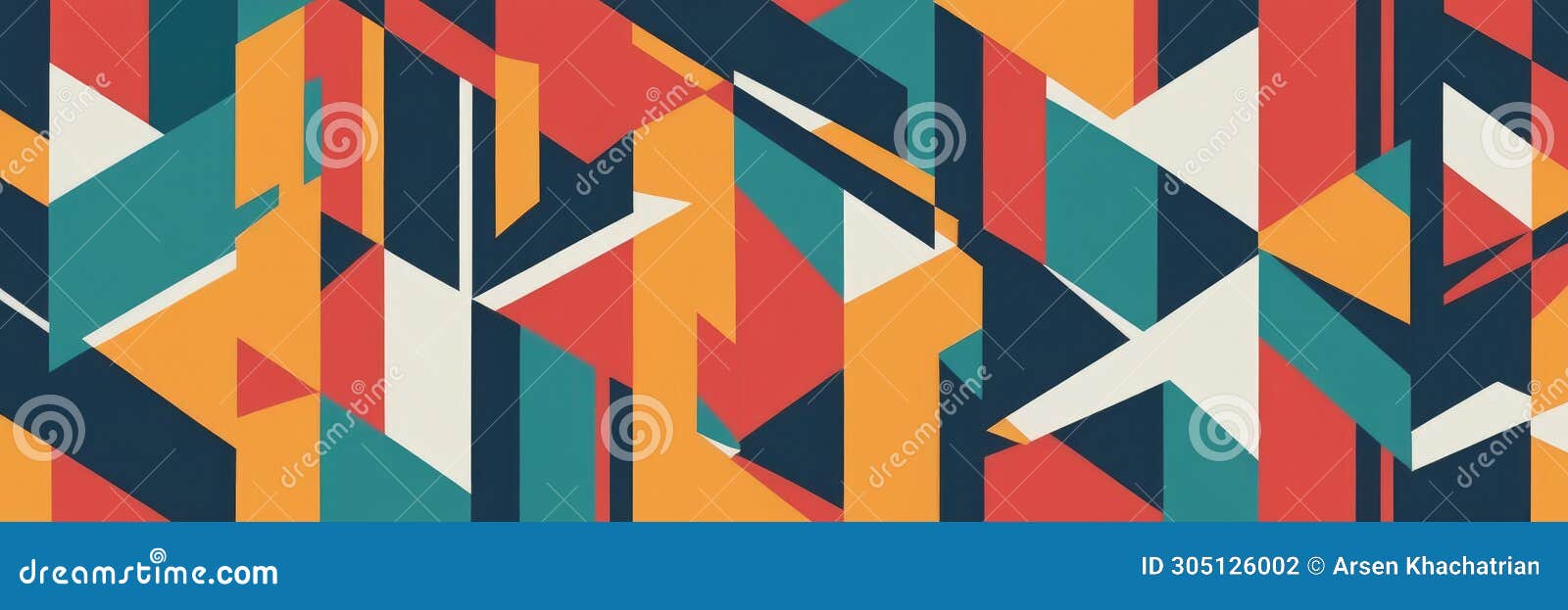 Multicolored Figures in a Haphazard Pattern Stock Illustration ...