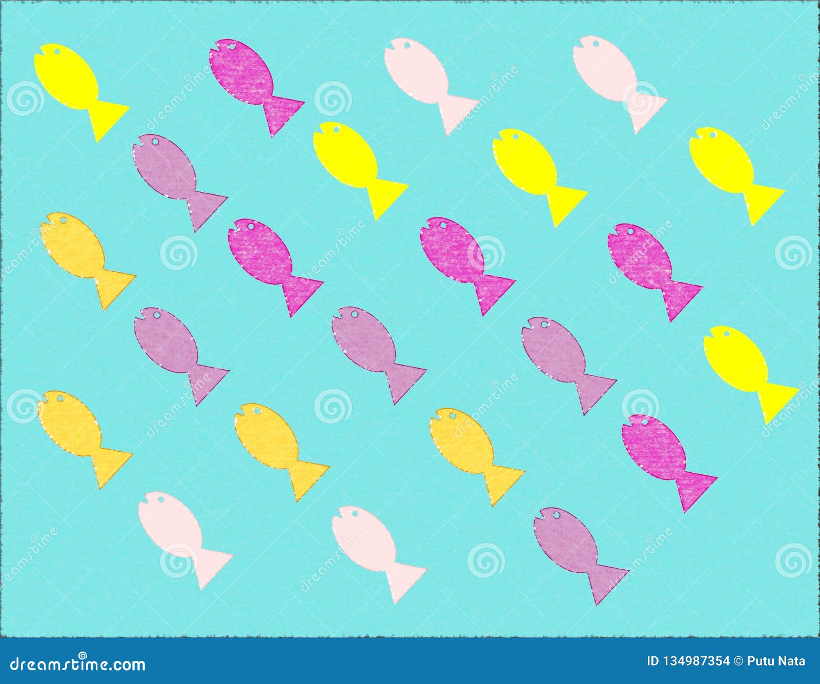 MULTICOLORED FISH SHAPE SIMPLE BACKGROUND Stock Illustration ...