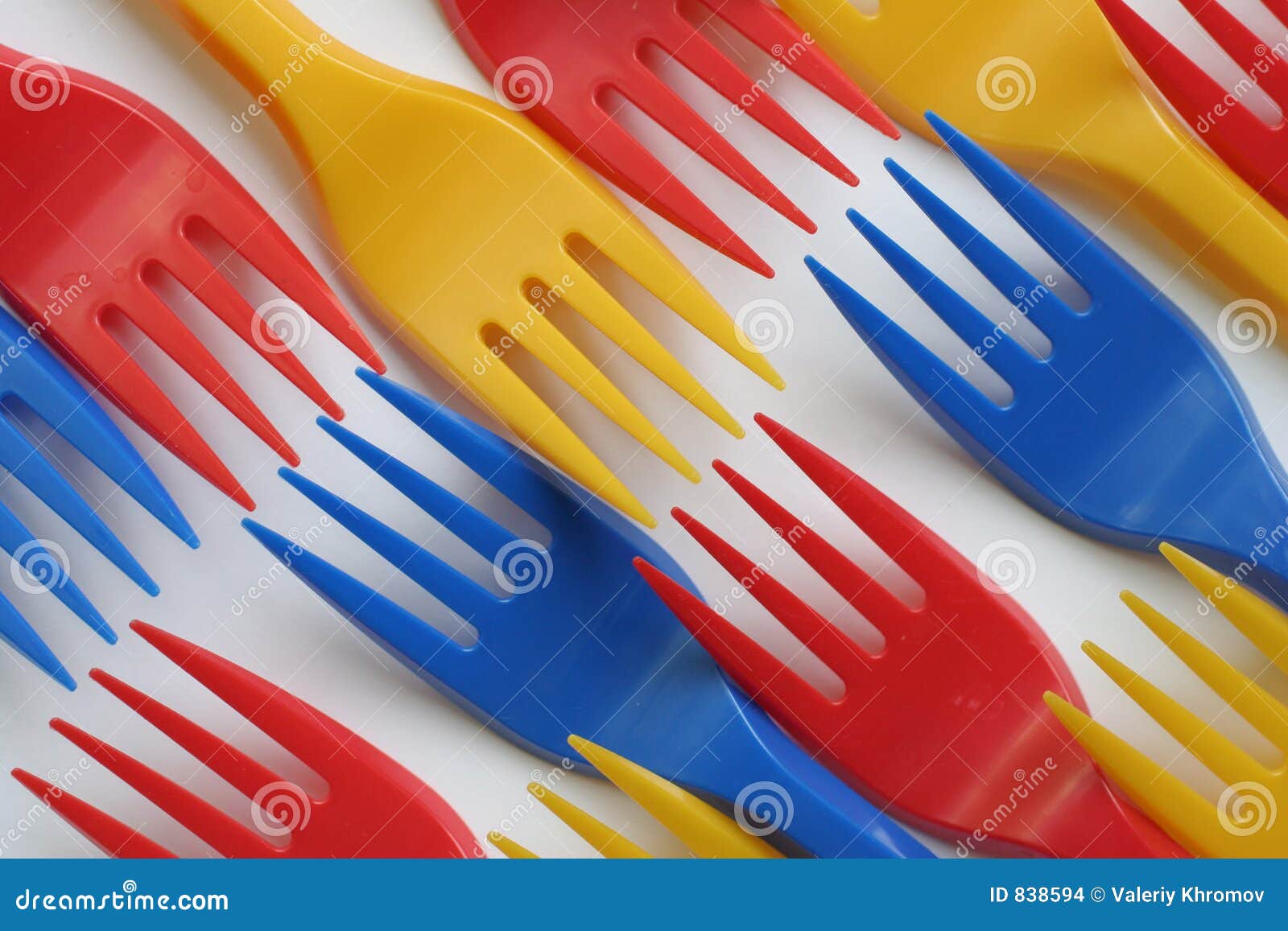 Multicolored forks stock photo. Image of fork, restaurant - 838594
