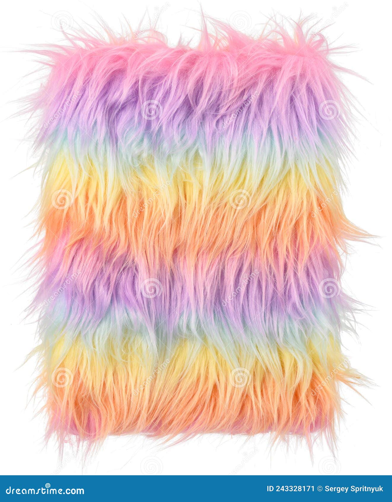 Multicolored Fur Texture. Faux Fur for Sewing Stock Image - Image of ...