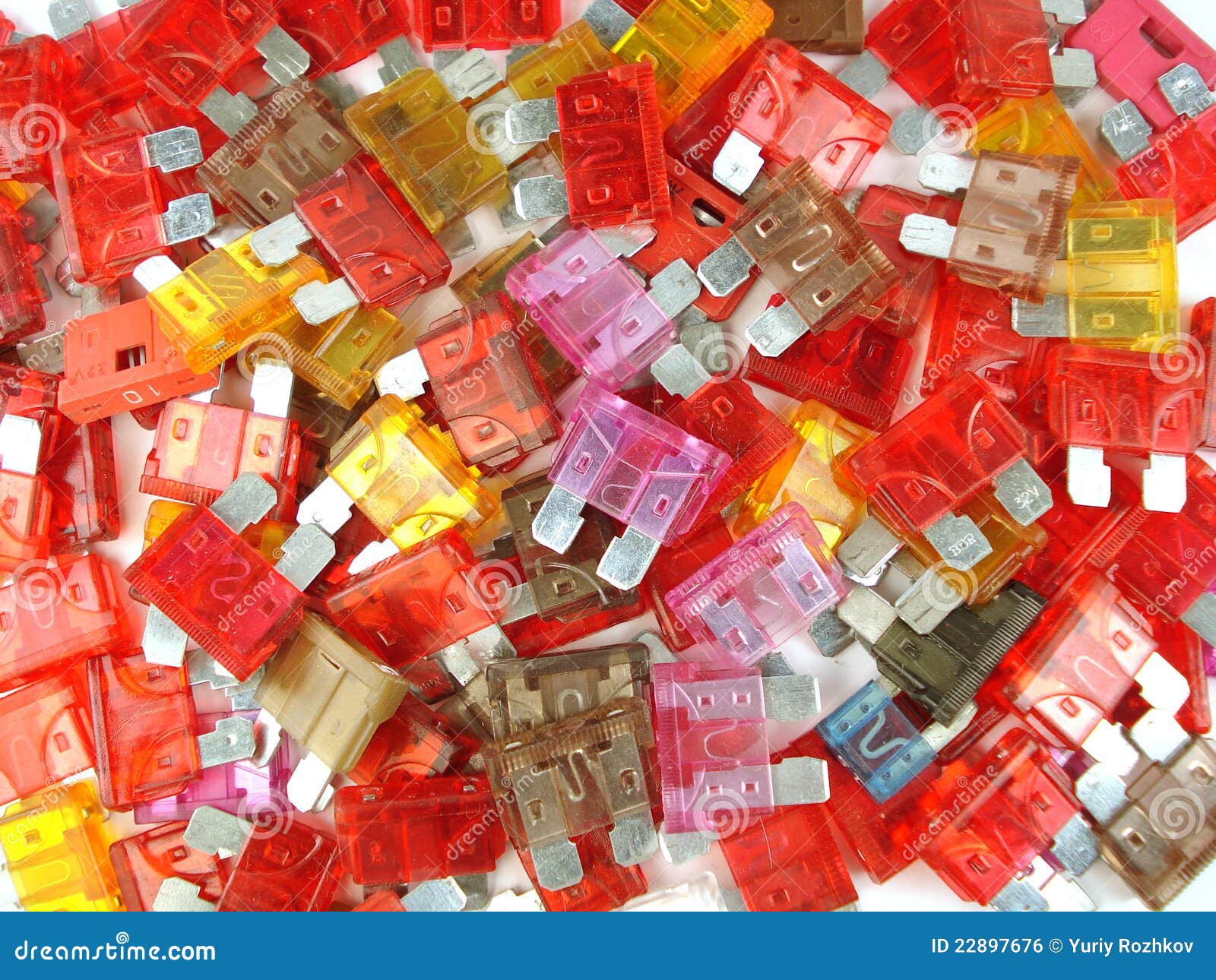 Multicolored fuses stock photo. Image of electrical, colored - 22897676