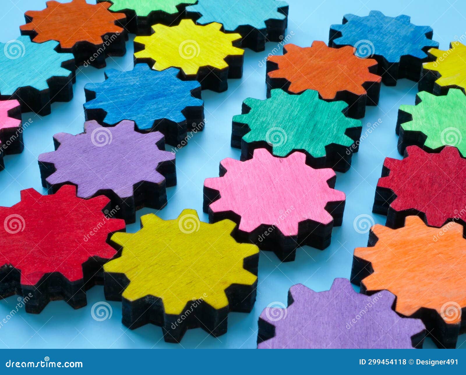 Multicolored Gear Wheels. Diversity and Inclusion Concept. Stock Photo ...