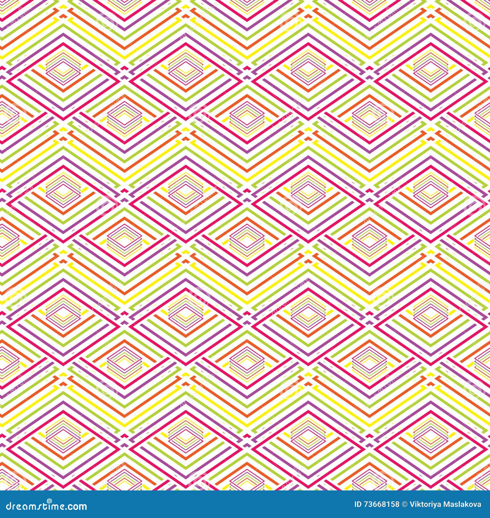 Multicolored Geometric Seamless Rhombic Pattern Stock Vector ...