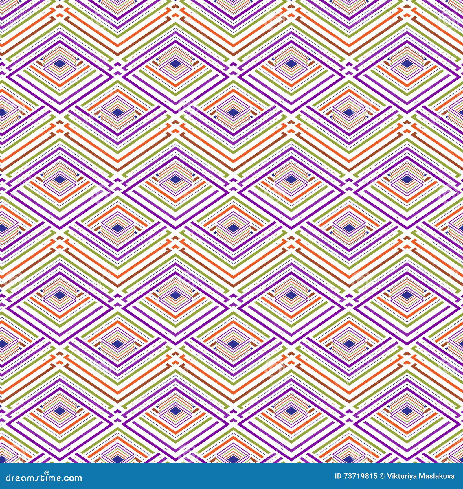 Multicolored Geometric Seamless Rhombic Pattern Stock Vector ...