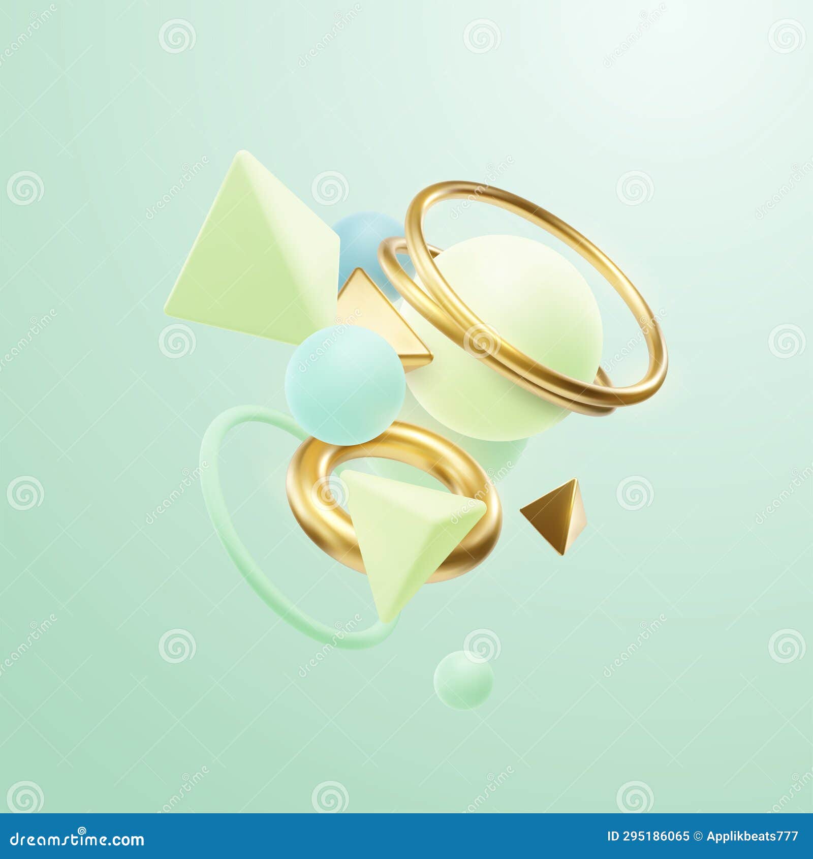 Multicolored Geometric Shapes Cluster. Abstract Elegant Composition ...