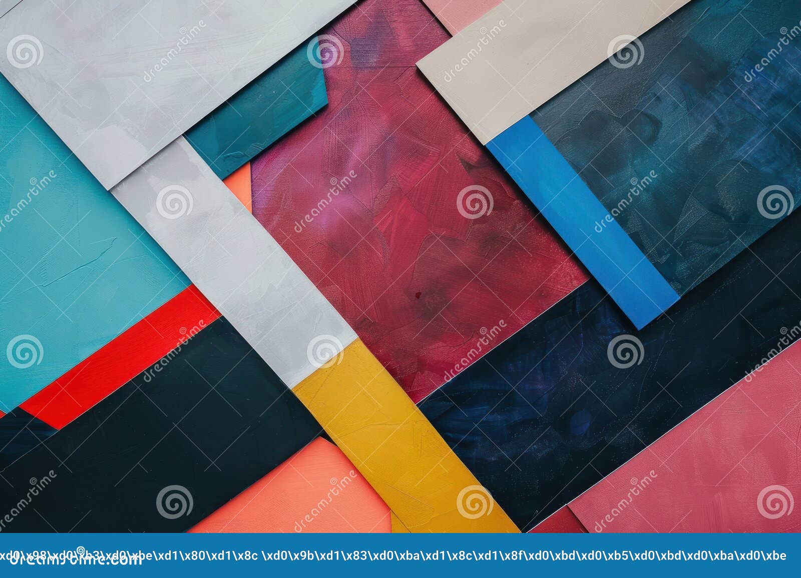 Multicolored Geometric Shapes Overlapping Background Stock Image ...