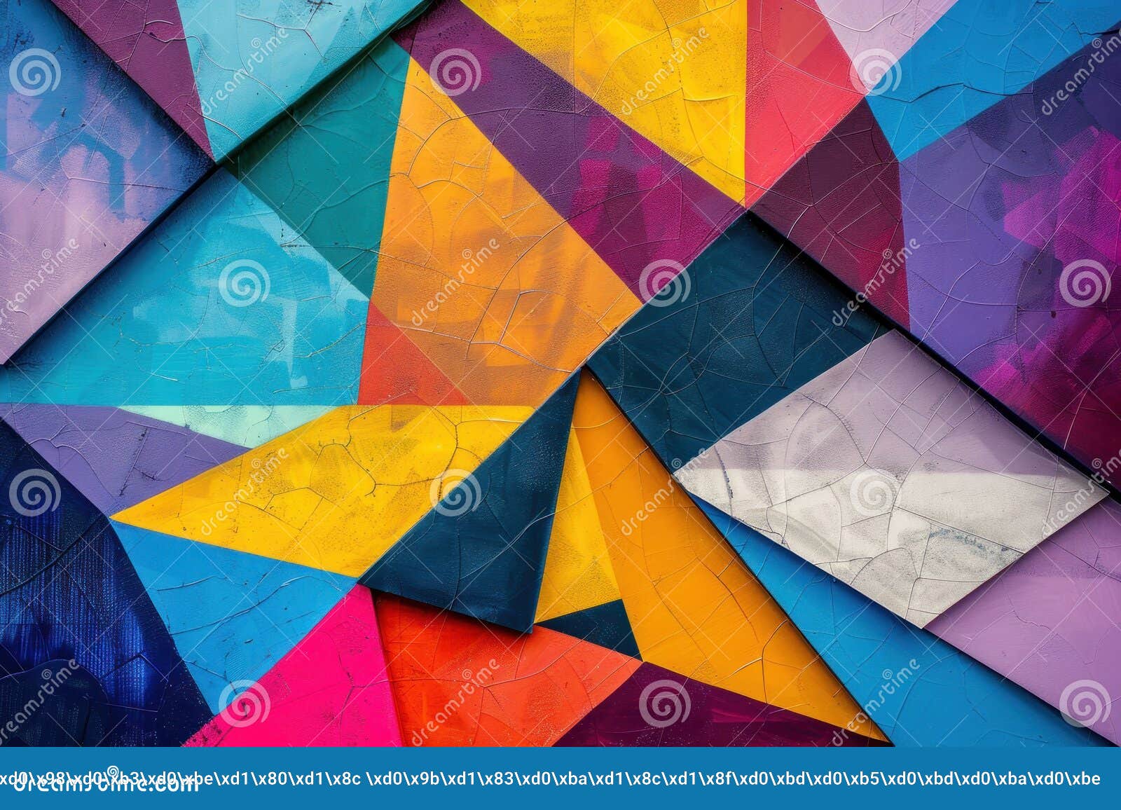 Multicolored Geometric Shapes Overlapping Background Stock Photo ...