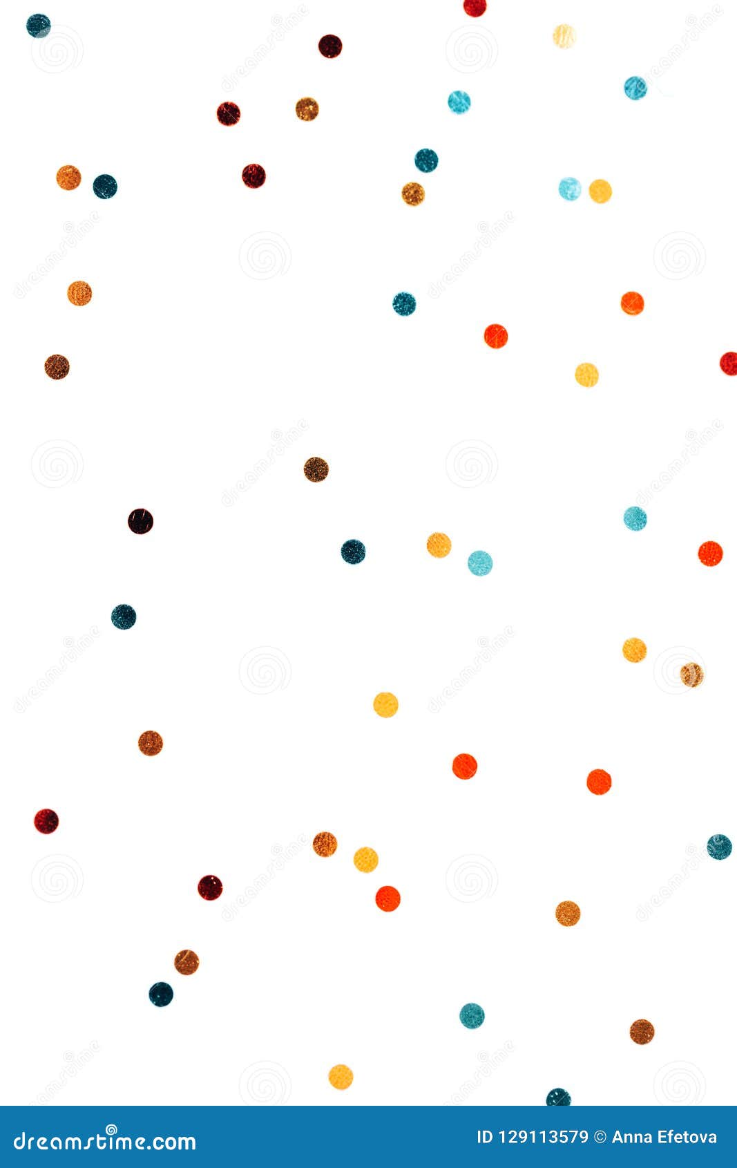 Multicolored Glitter Circles Isolated on White Stock Image - Image of ...