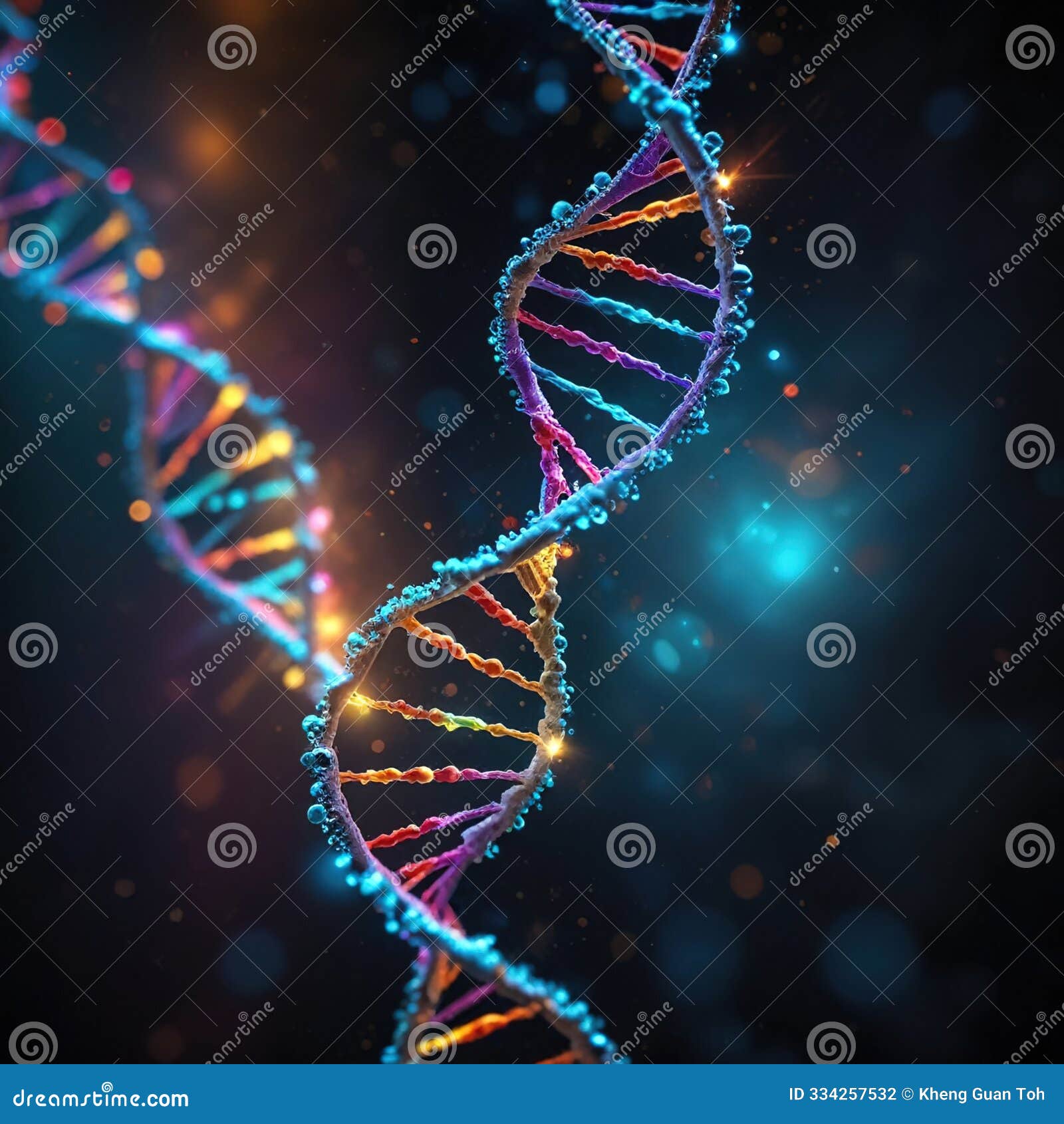 Multicolored Glowing Dna, Genetic Encoding Illustration Stock ... Multicolored Glowing Dna, Genetic Encoding Illustration Stock ...
