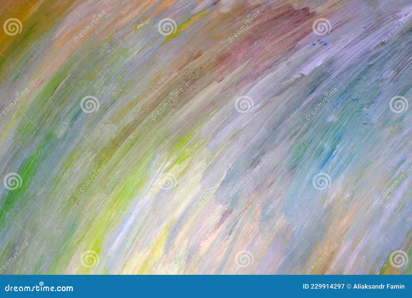 Multicolored Gradient on the Palette. Iridescent Iridescence of Paint ...