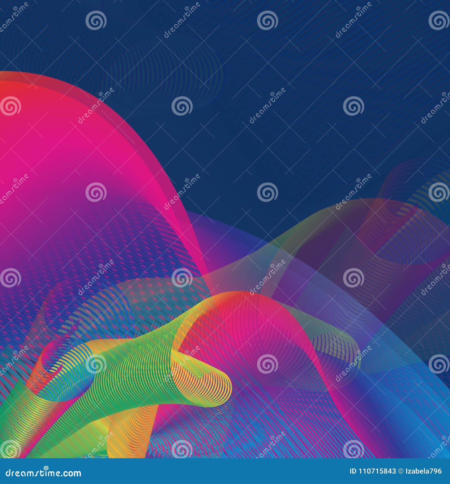 Multicolored Graphic Abstract Background Created From Overlapping