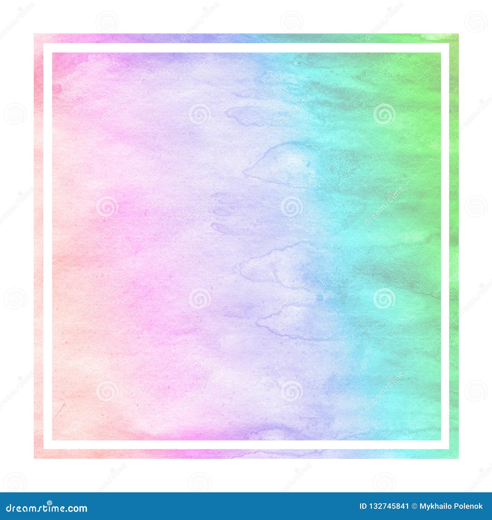 Multicolored Hand Drawn Watercolor Rectangular Frame Background Texture ... Multicolored Hand Drawn Watercolor Rectangular Frame Background Texture ...