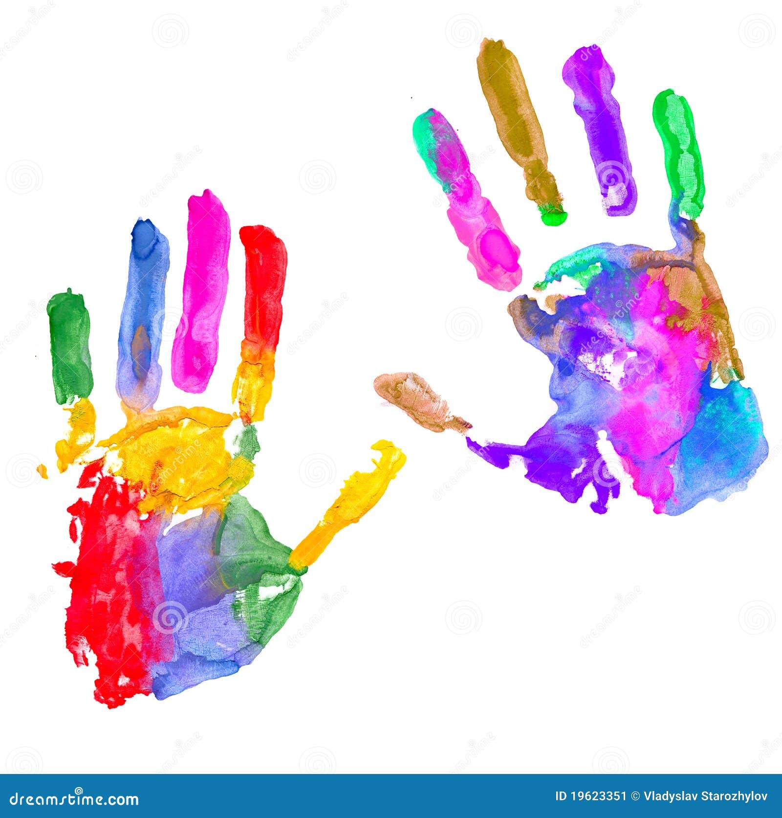 Multicolored hand print stock illustration. Illustration of abstract ...