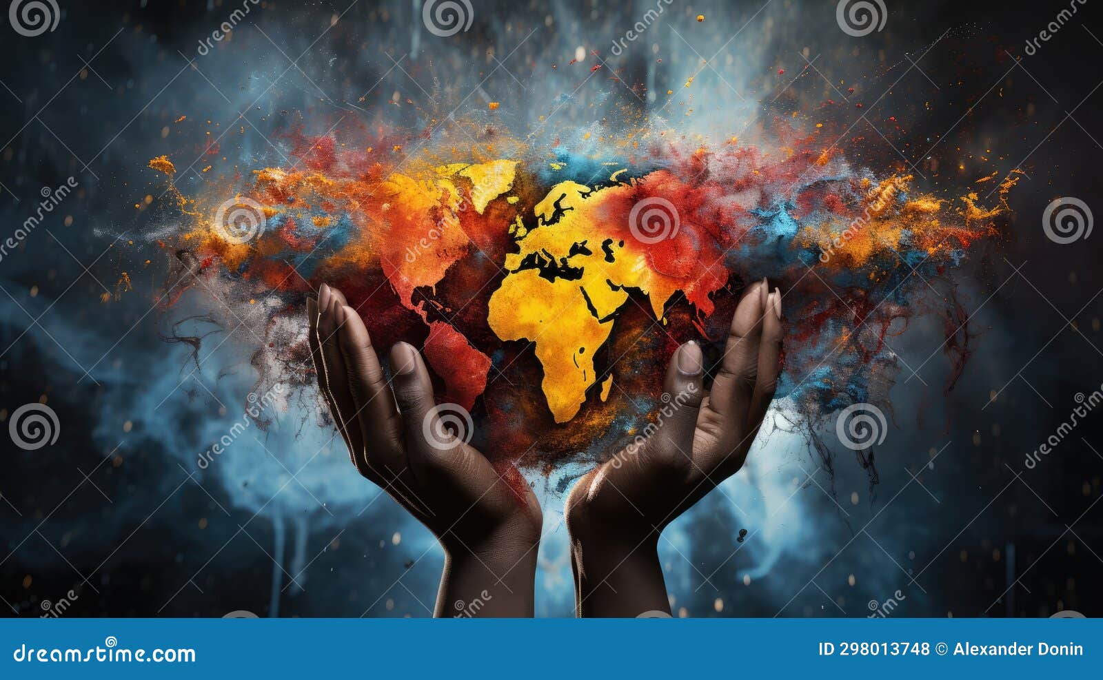 Multicolored Hands from Different Cultures Come Together To Form Color ...