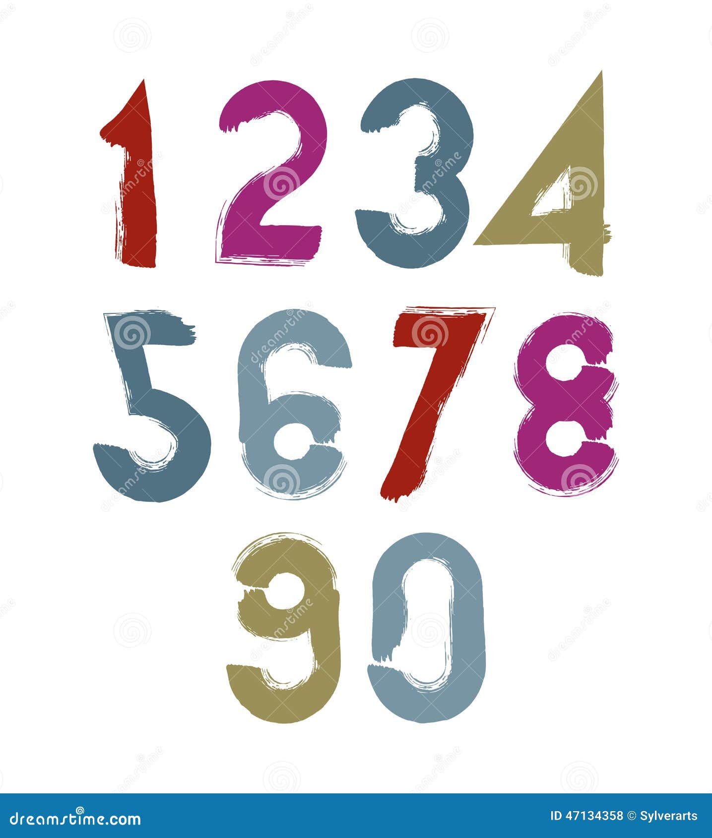 Multicolored Handwritten Alphabet Letters, Numbers, Punctuation Marks ...