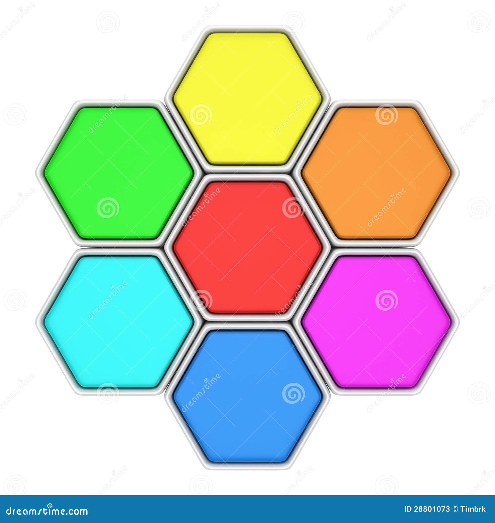 Multicolored hexagons stock illustration. Illustration of advertise ...