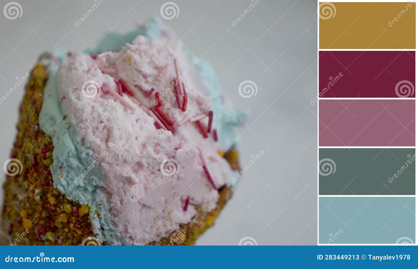 Multicolored Ice Cream Color Palette Stock Image - Image of saturation ...