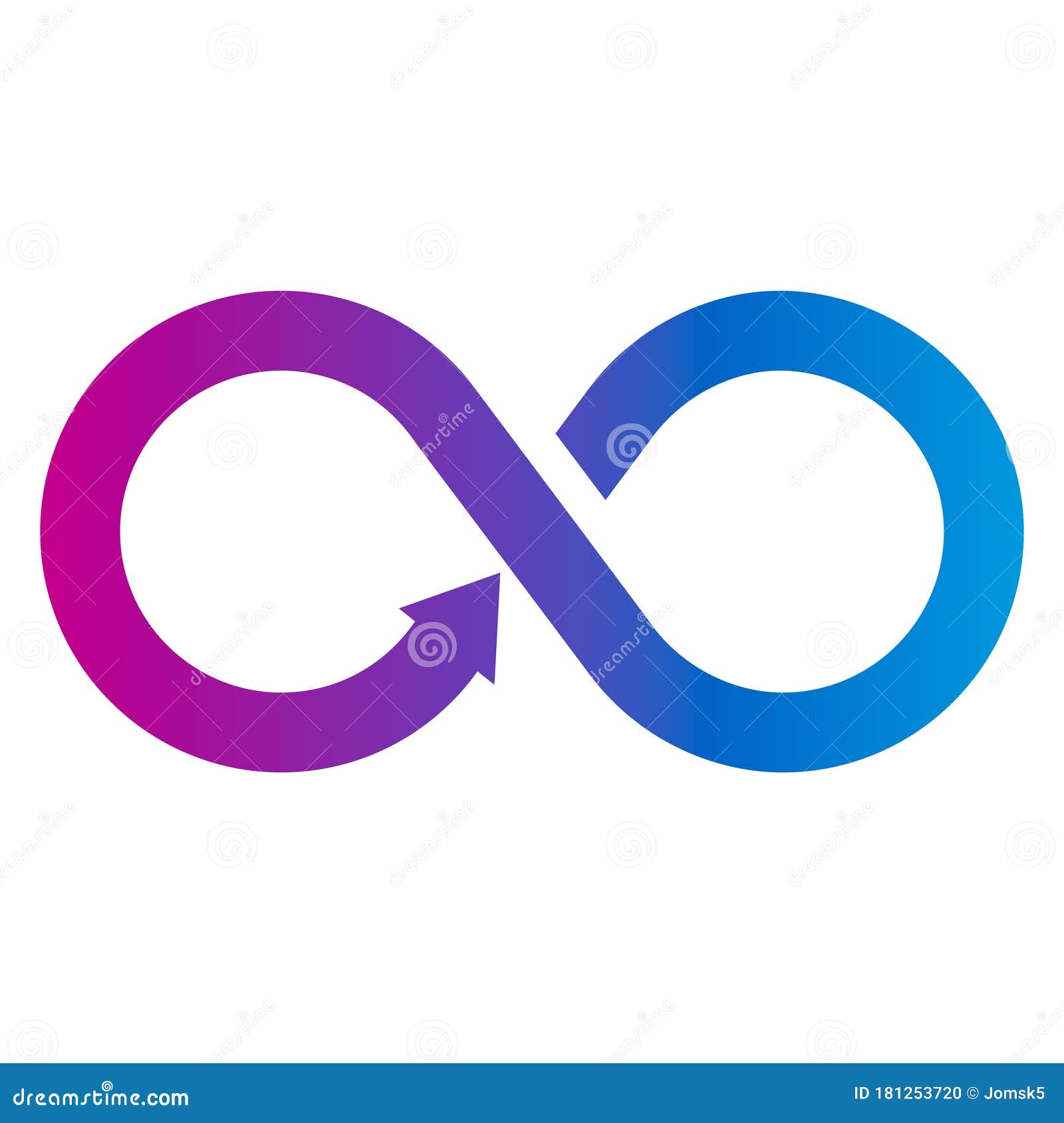 Multicolored Infinity Sign with Arrow Stock Vector - Illustration of ...
