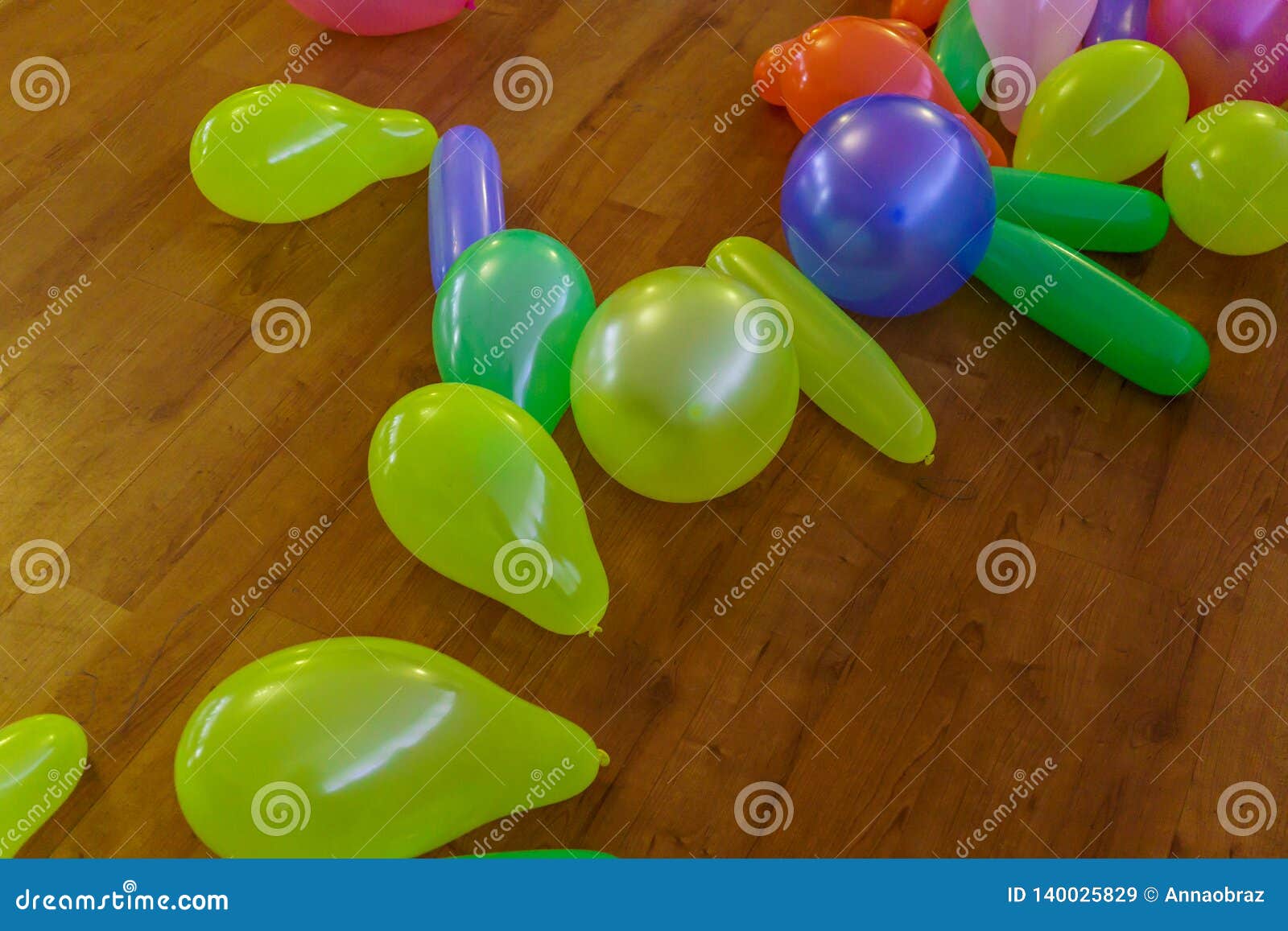 Multicolored Inflatable Balloons Scattered on the Floor Stock Image ...