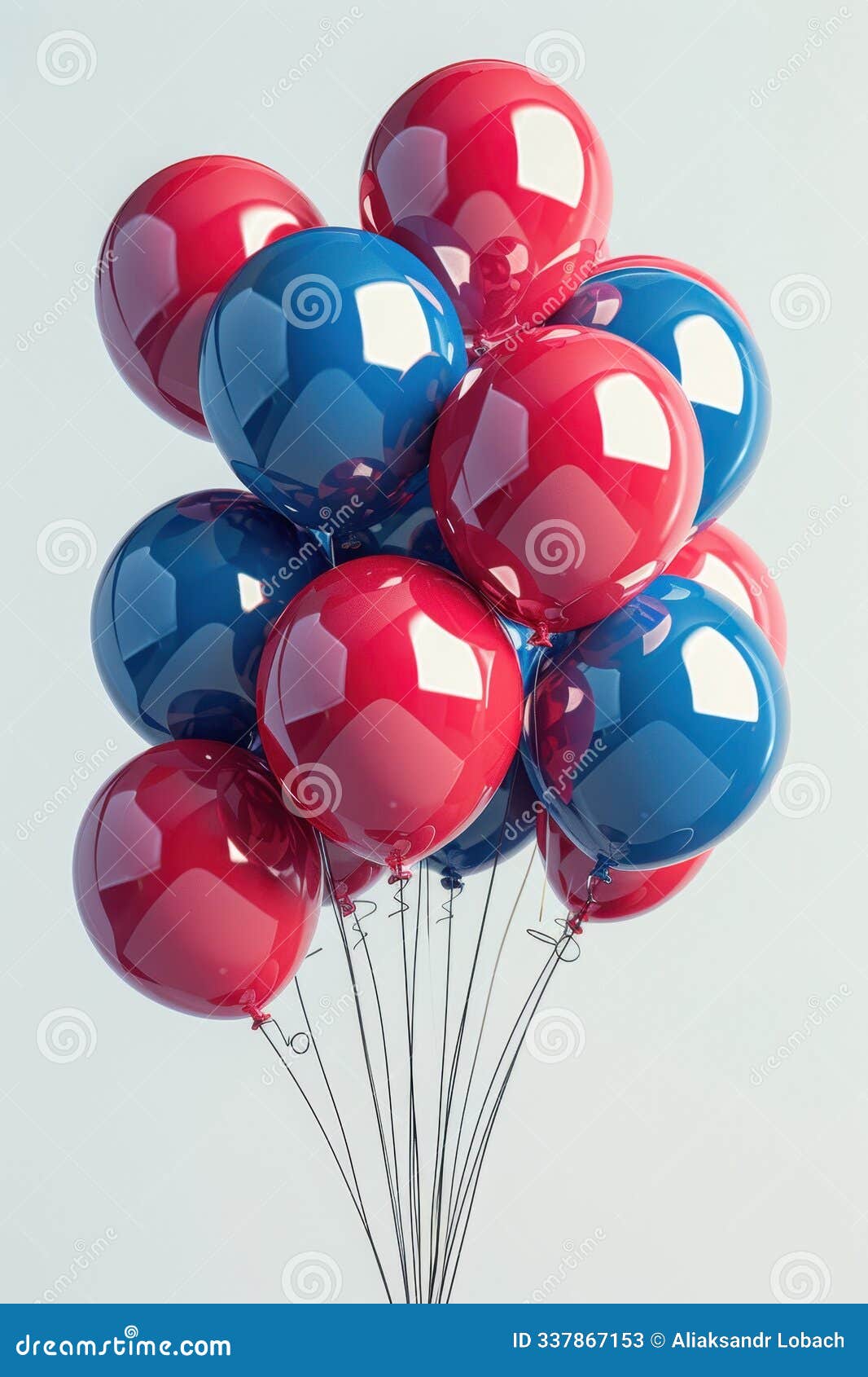 Multicolored Inflatable Balloons on White Background. Image of ...
