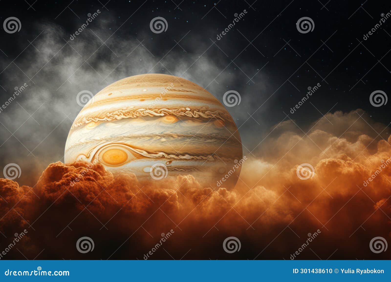 Jupiter With Clouds Of Atmosphere Stock Photography | CartoonDealer.com ...