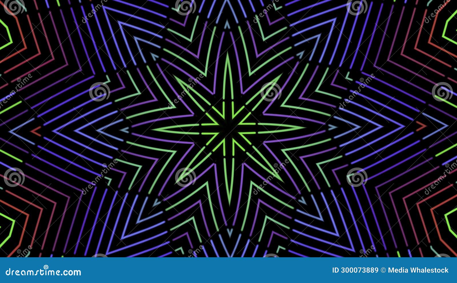 Multicolored Kaleidoscope with Abstract Patterns Changing Colors and ...