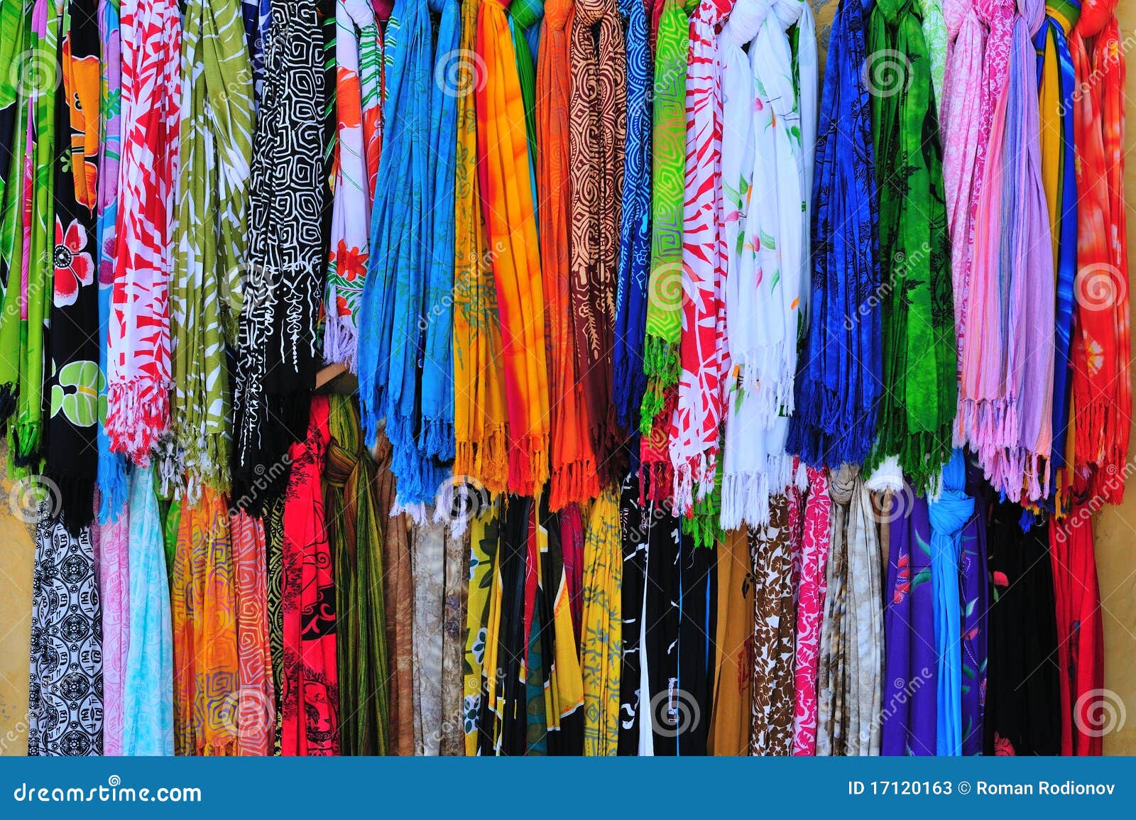 Multicolored kerchiefs stock image. Image of market, eastern - 17120163