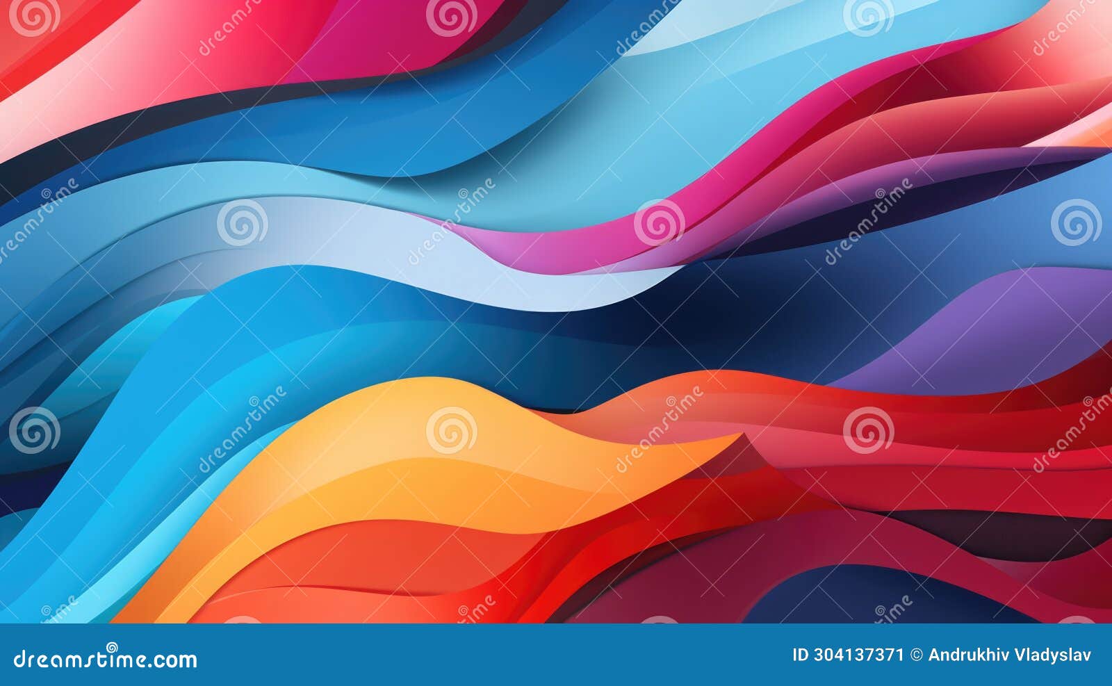 Multicolored Layered Shapes Background, Abstract Illustration Stock ...