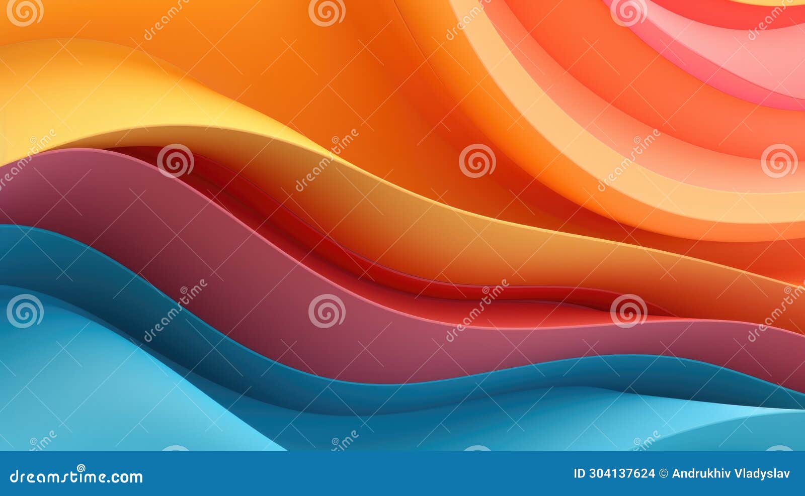 Multicolored Layered Shapes Background, Abstract Illustration Stock ...